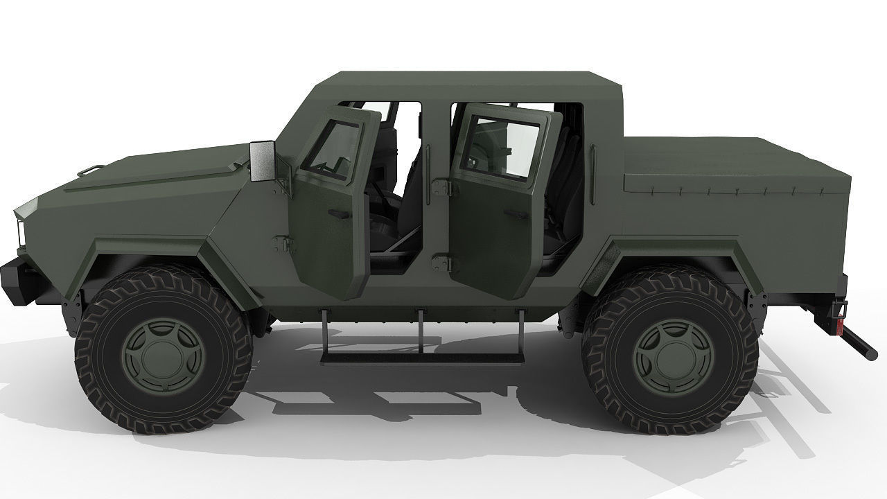 Military vehicle 3D model animated rigged | CGTrader