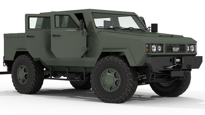 Military vehicle 3D model animated rigged | CGTrader