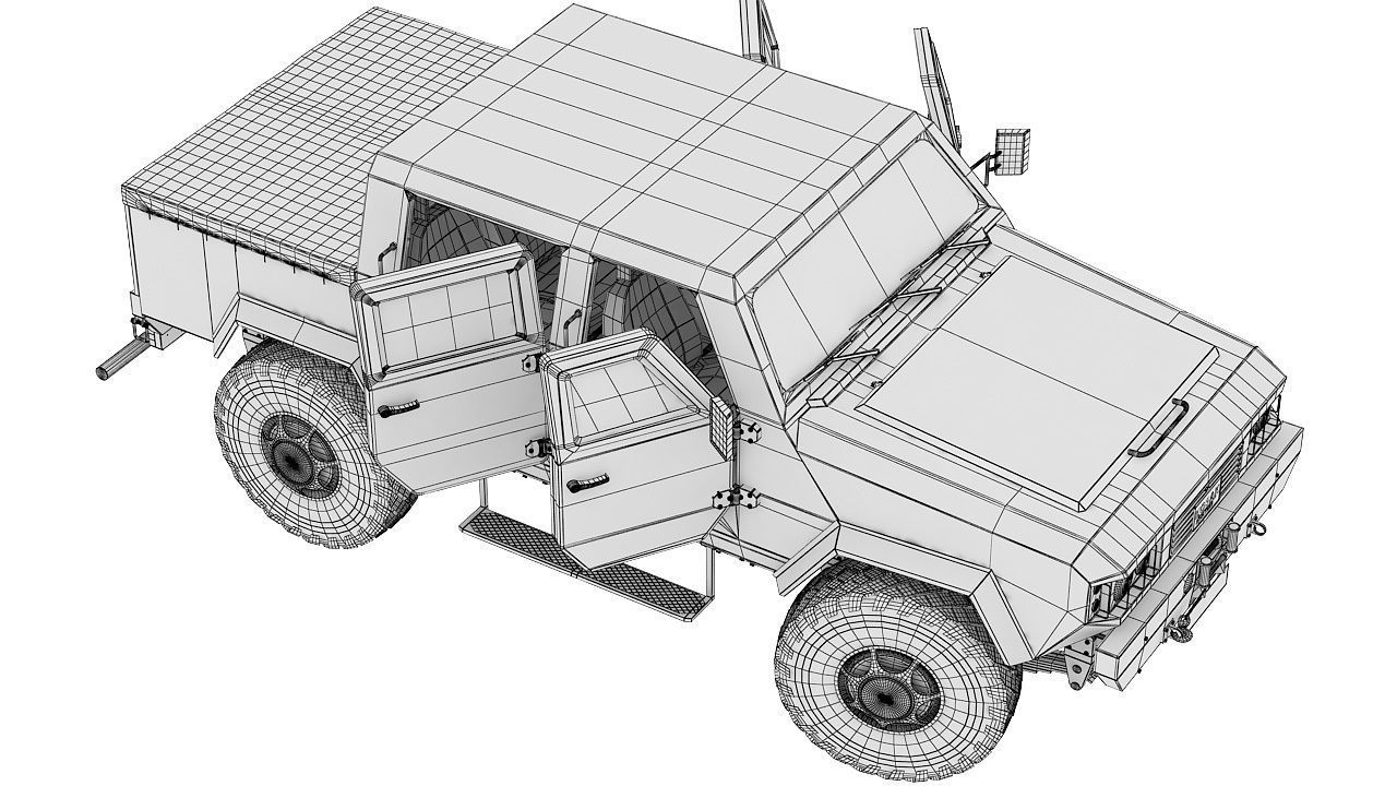 Military vehicle 3D model animated rigged | CGTrader