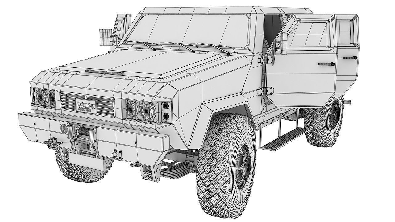 Military vehicle 3D model animated rigged | CGTrader