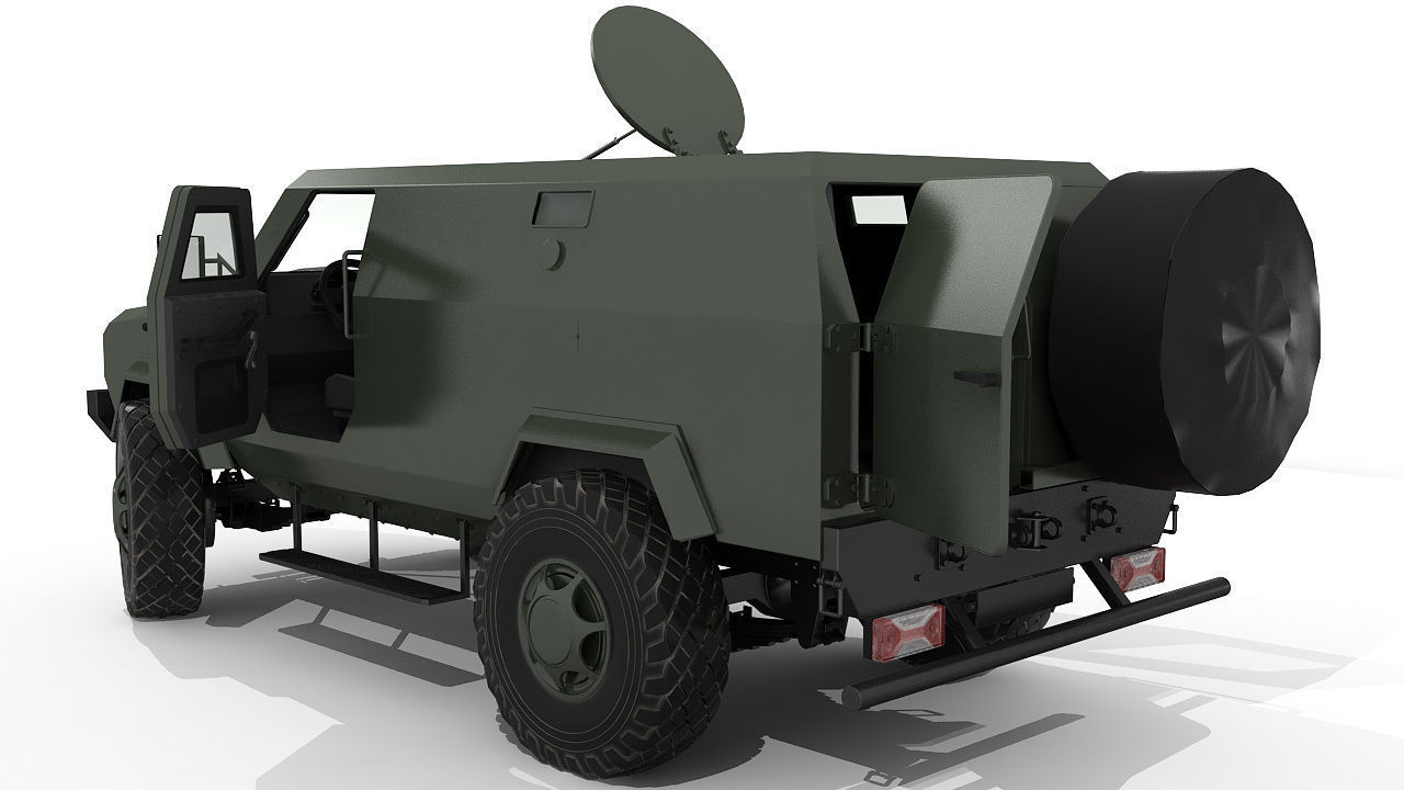 Military vehicle 3D model animated rigged | CGTrader