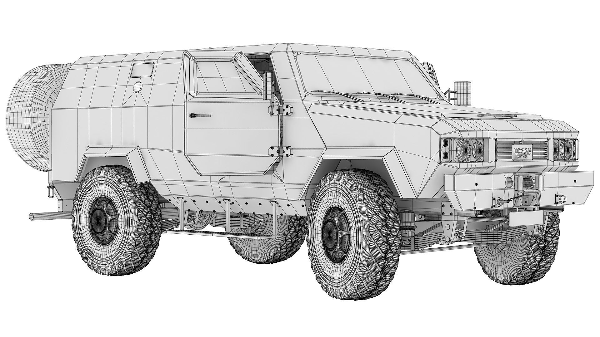 Military vehicle 3D model animated rigged | CGTrader