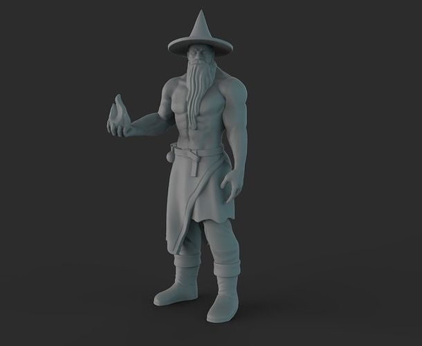 Powerful wizard 3D model 3D printable | CGTrader