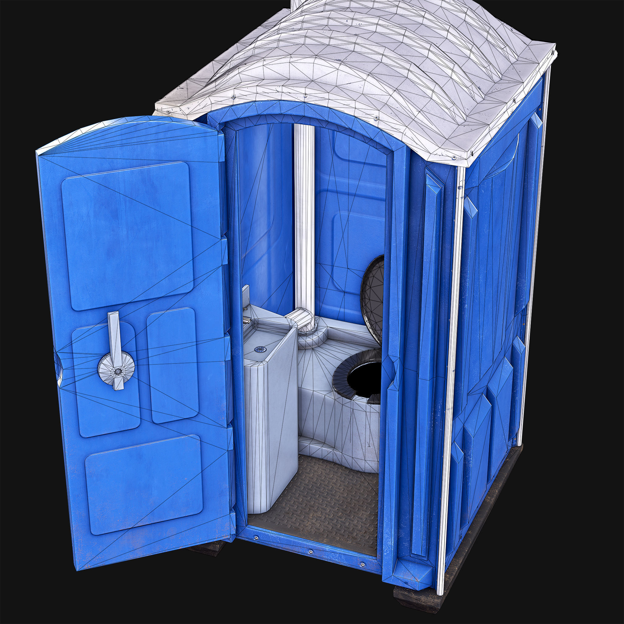 3D model Portaloo Portable Toilet VR / AR / low-poly | CGTrader