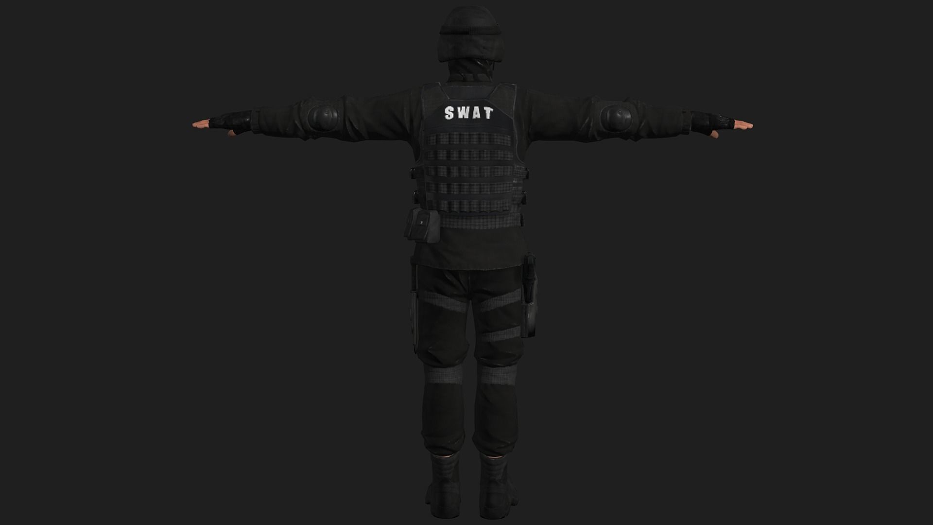 Male SWAT Officer 3D model rigged | CGTrader