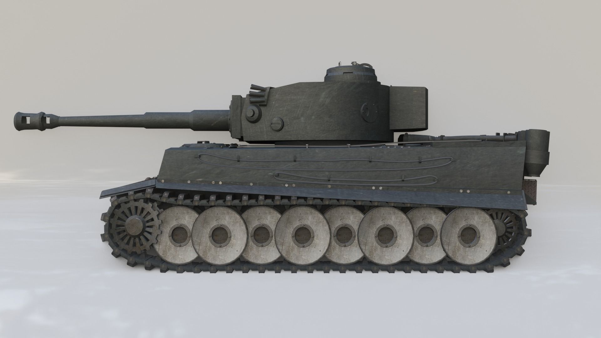 Tiger 131 3D model rigged | CGTrader