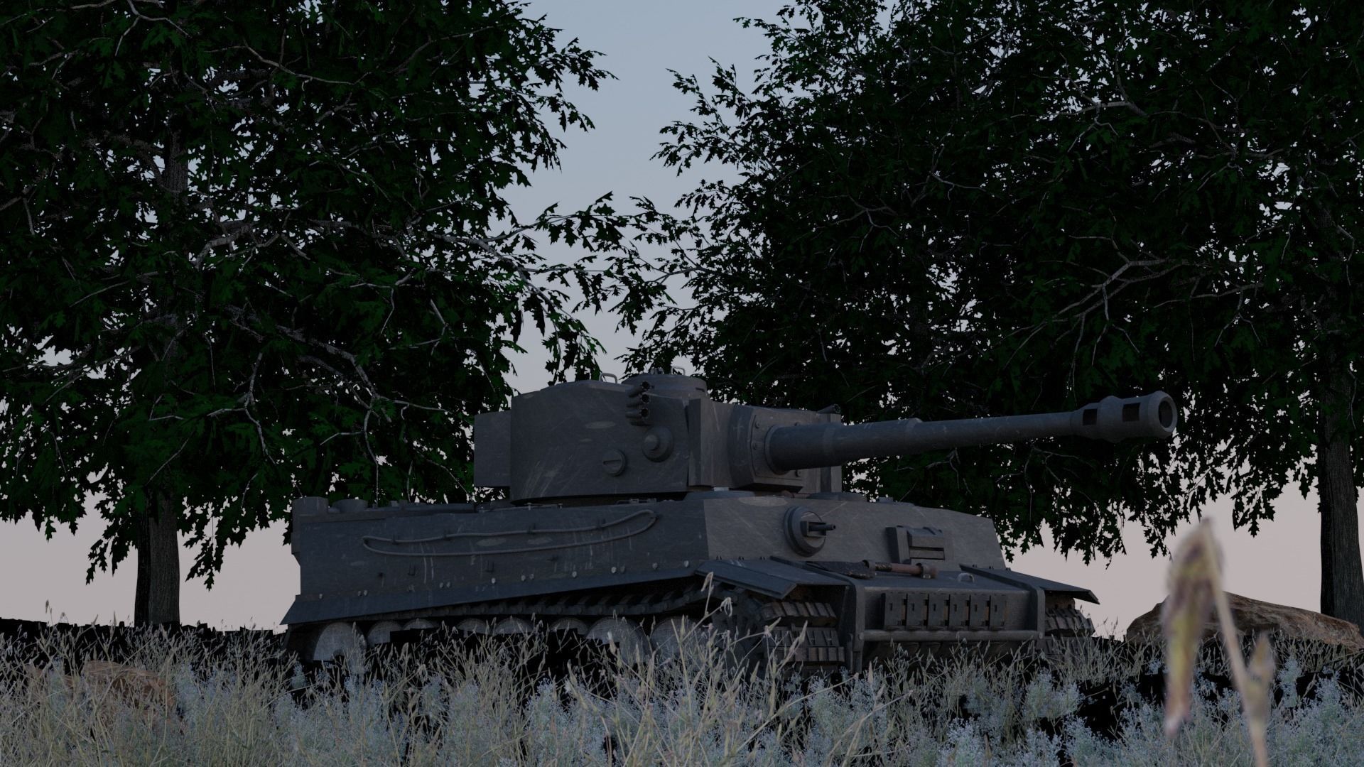Tiger 131 3D model rigged | CGTrader