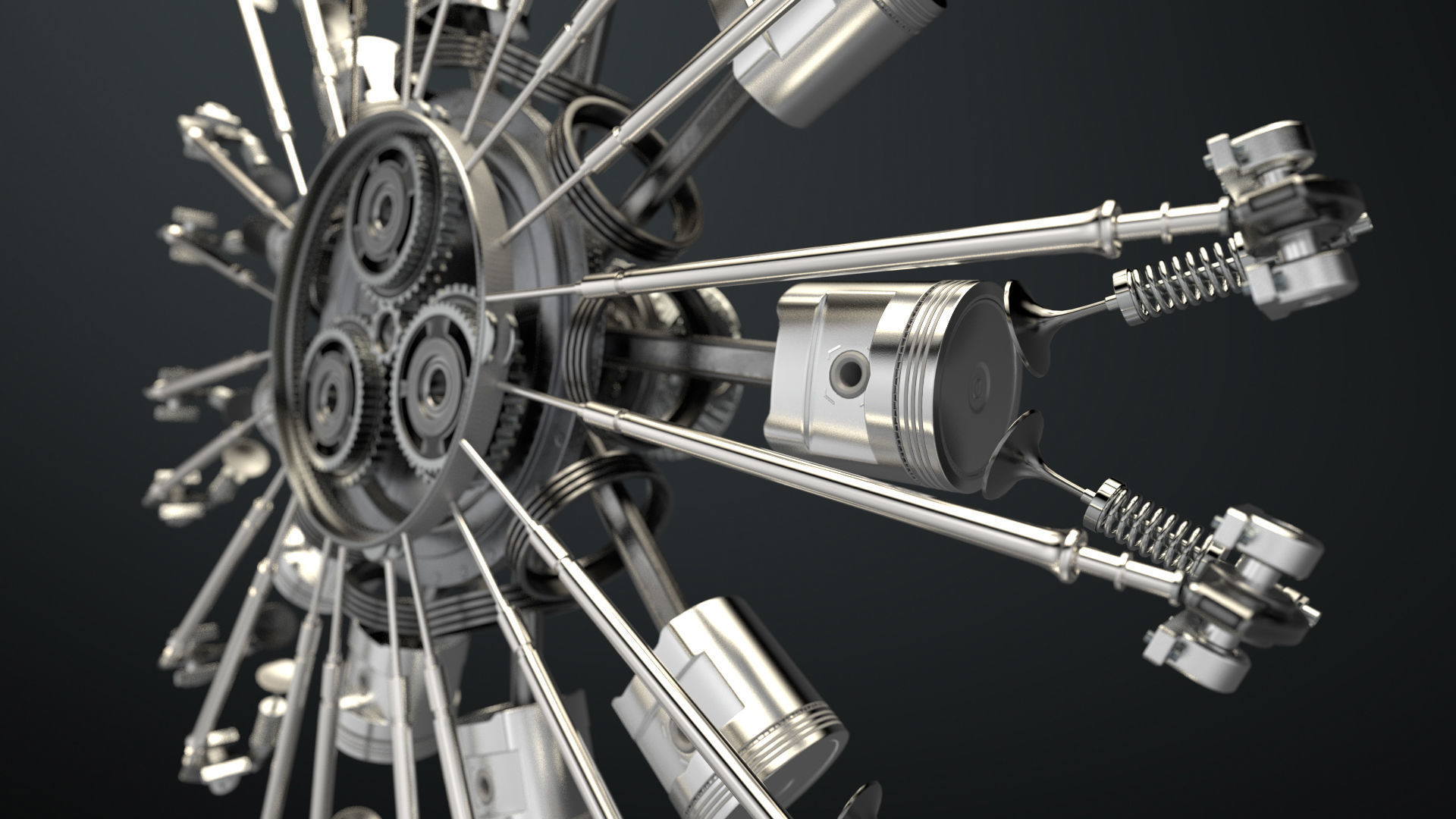 AirCraft Engine 3D model animated rigged | CGTrader