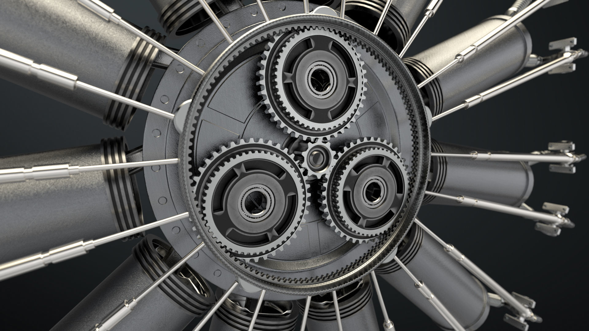 AirCraft Engine 3D model animated rigged | CGTrader