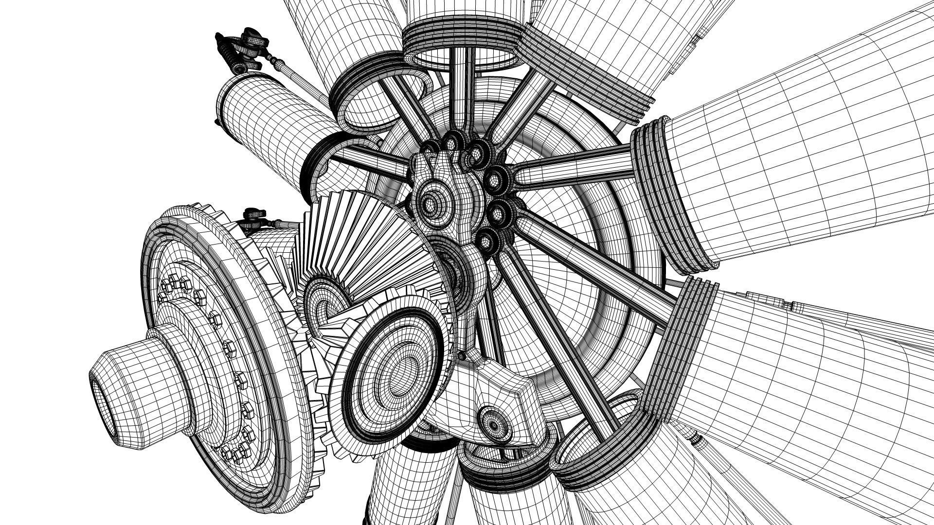 AirCraft Engine 3D model animated rigged | CGTrader