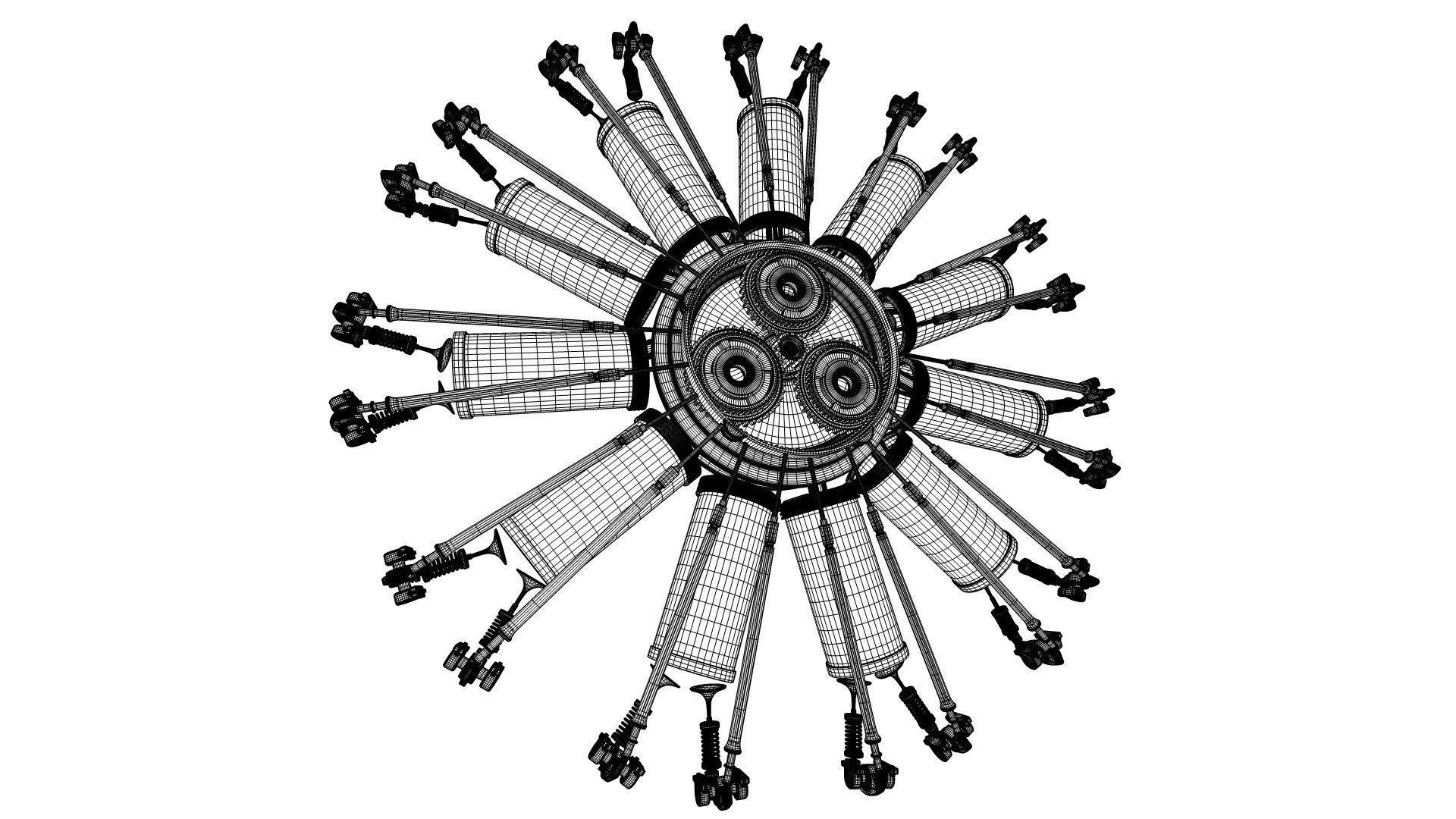 AirCraft Engine 3D model animated rigged | CGTrader