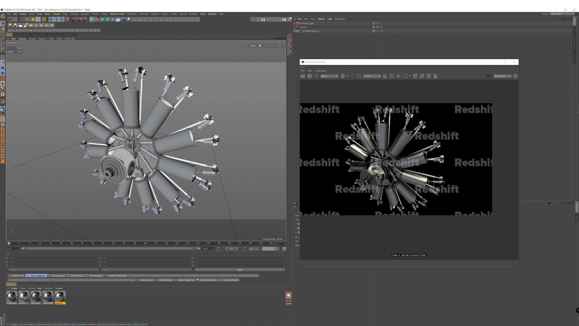 AirCraft Engine 3D model animated rigged | CGTrader