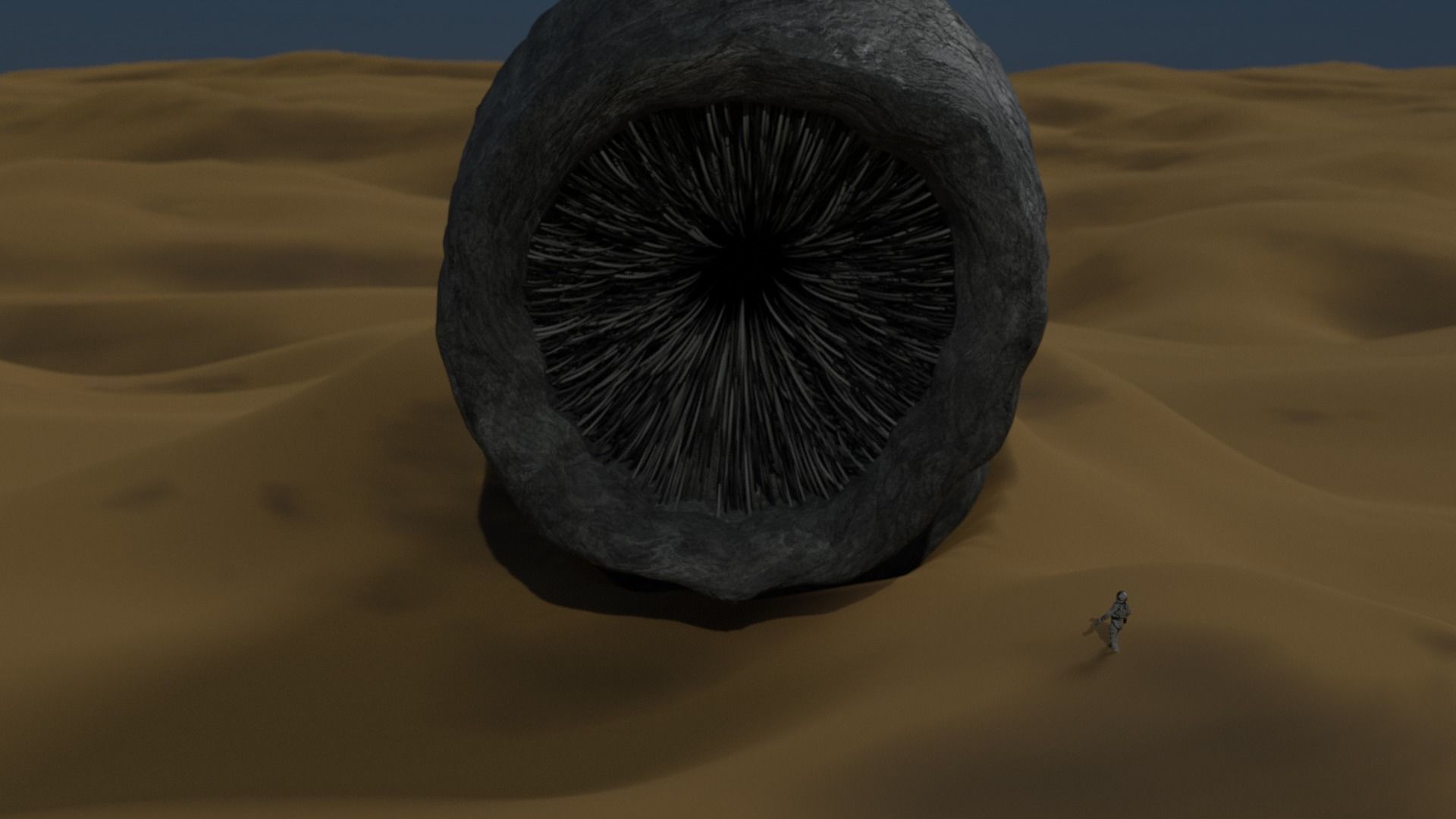 3D model Sandworm From Dune Rigged Sci-fi Character VR / AR / low-poly ...