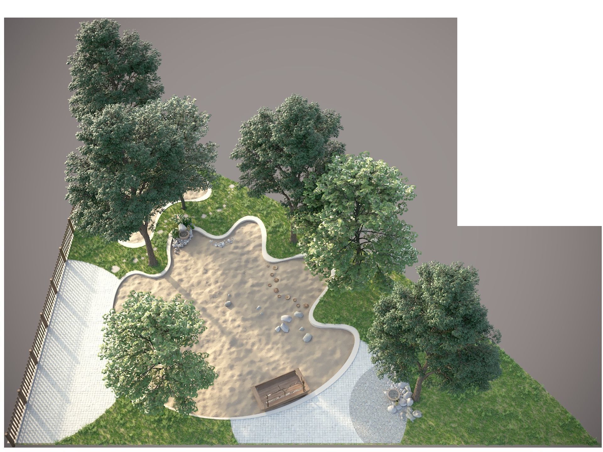 Playground school outdoor activity area 3D model | CGTrader