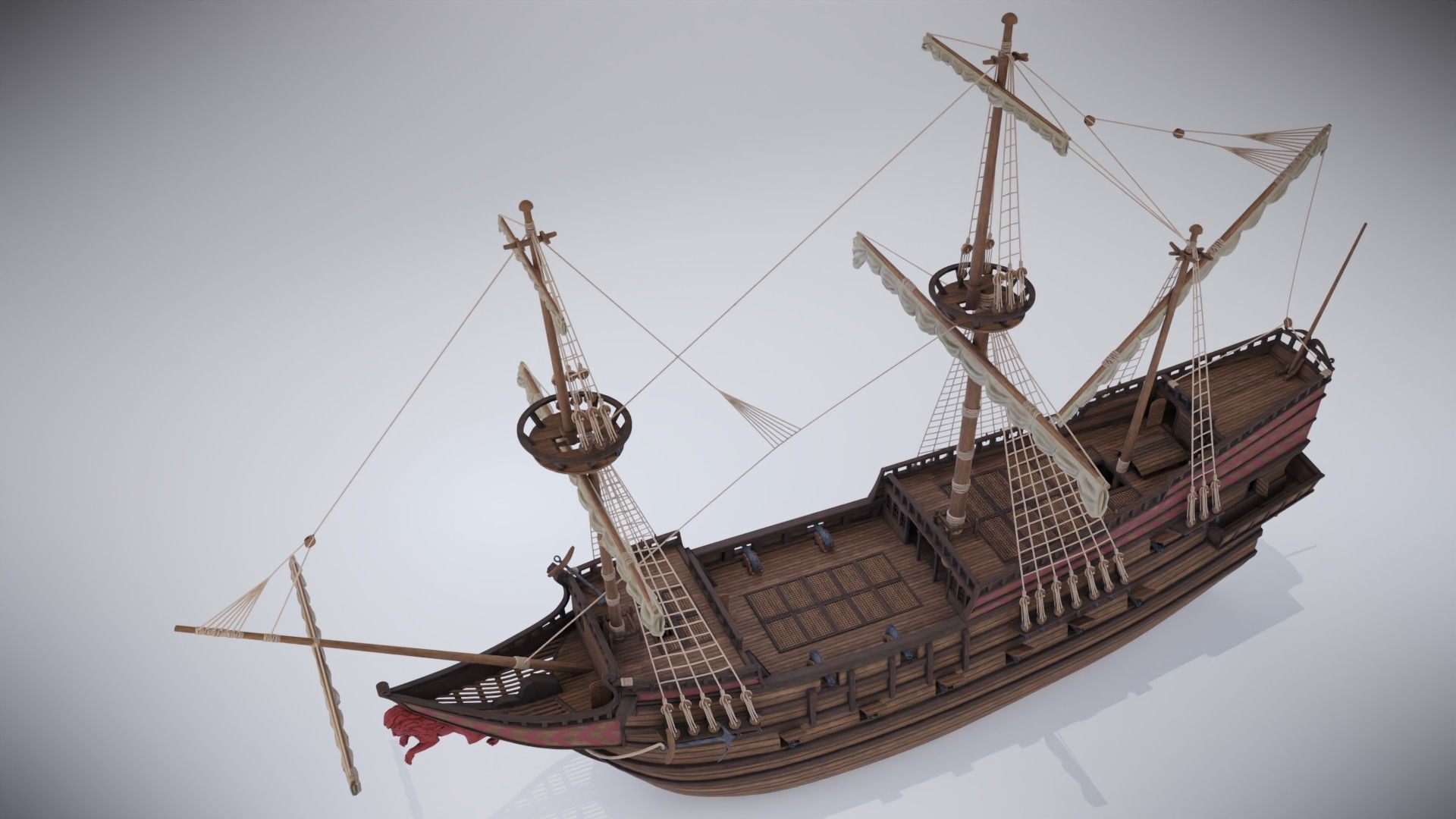 3D model Roter Lowe Galleon VR / AR / low-poly | CGTrader