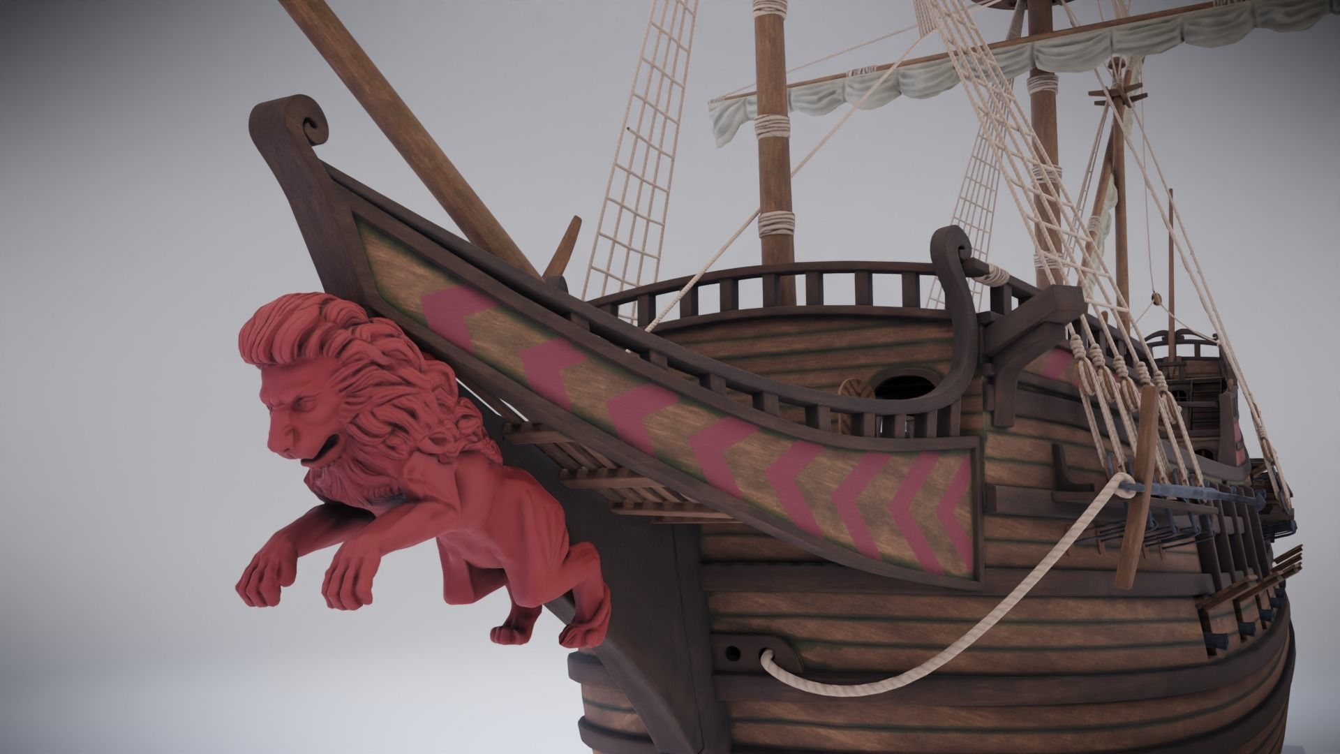 3D model Roter Lowe Galleon VR / AR / low-poly | CGTrader