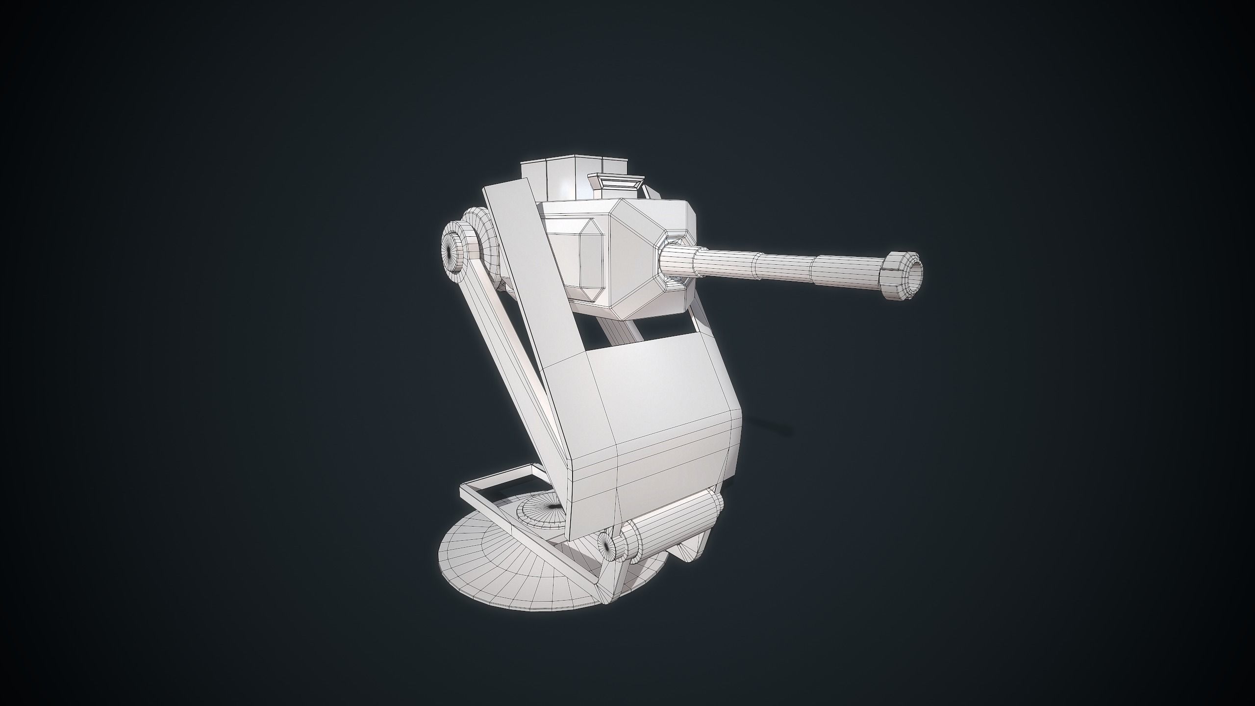 3D model Foldable turret VR / AR / low-poly animated | CGTrader