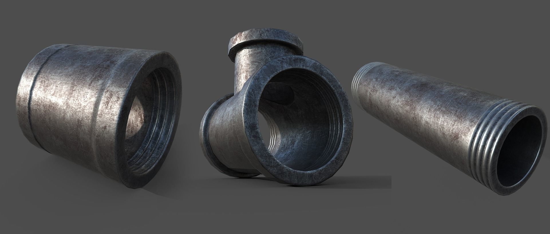 3D model Plumbing Parts kit lowpoly 15 pisces VR / AR / low-poly | CGTrader