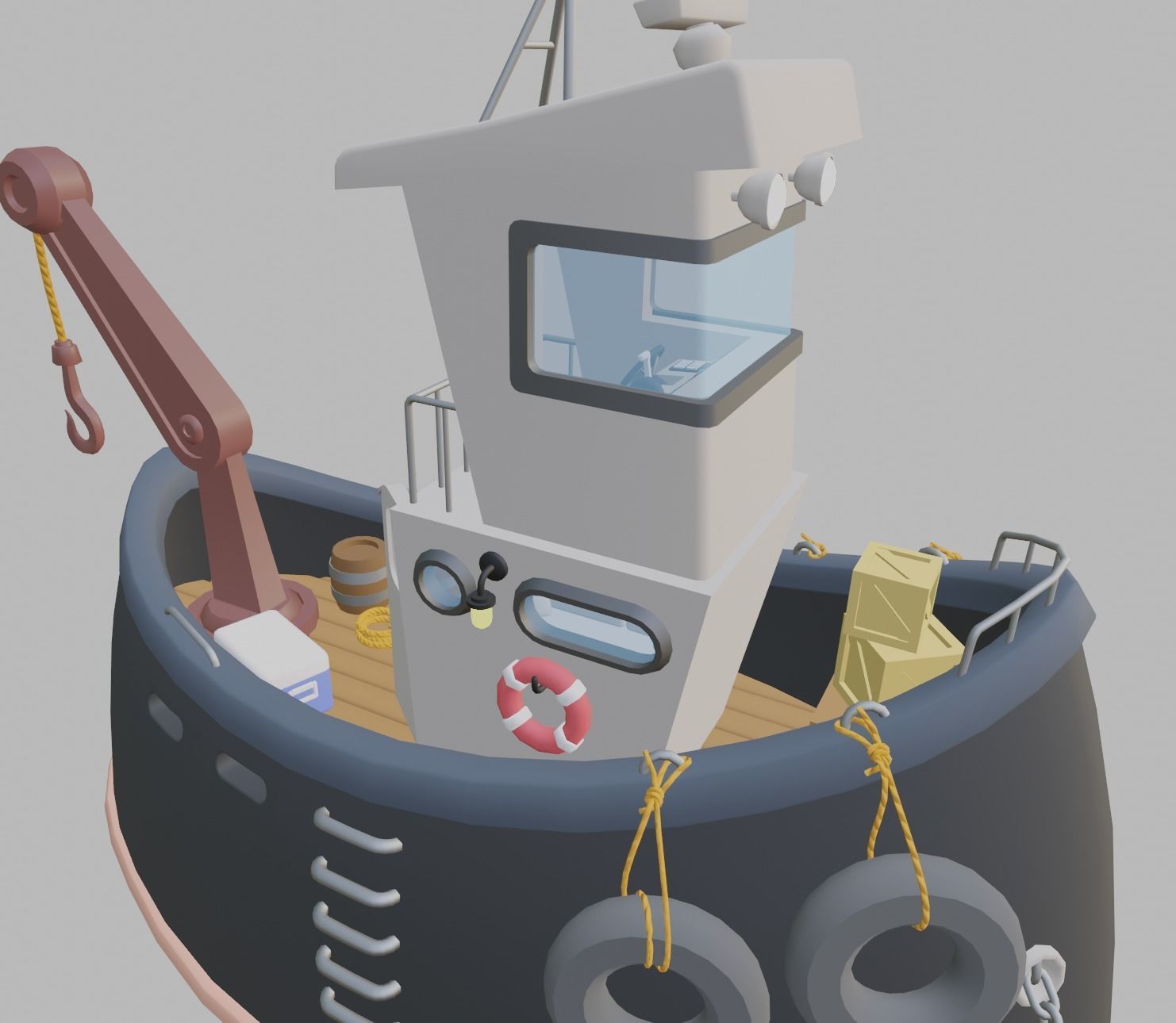 3D model stylized fishing boat VR / AR / low-poly | CGTrader