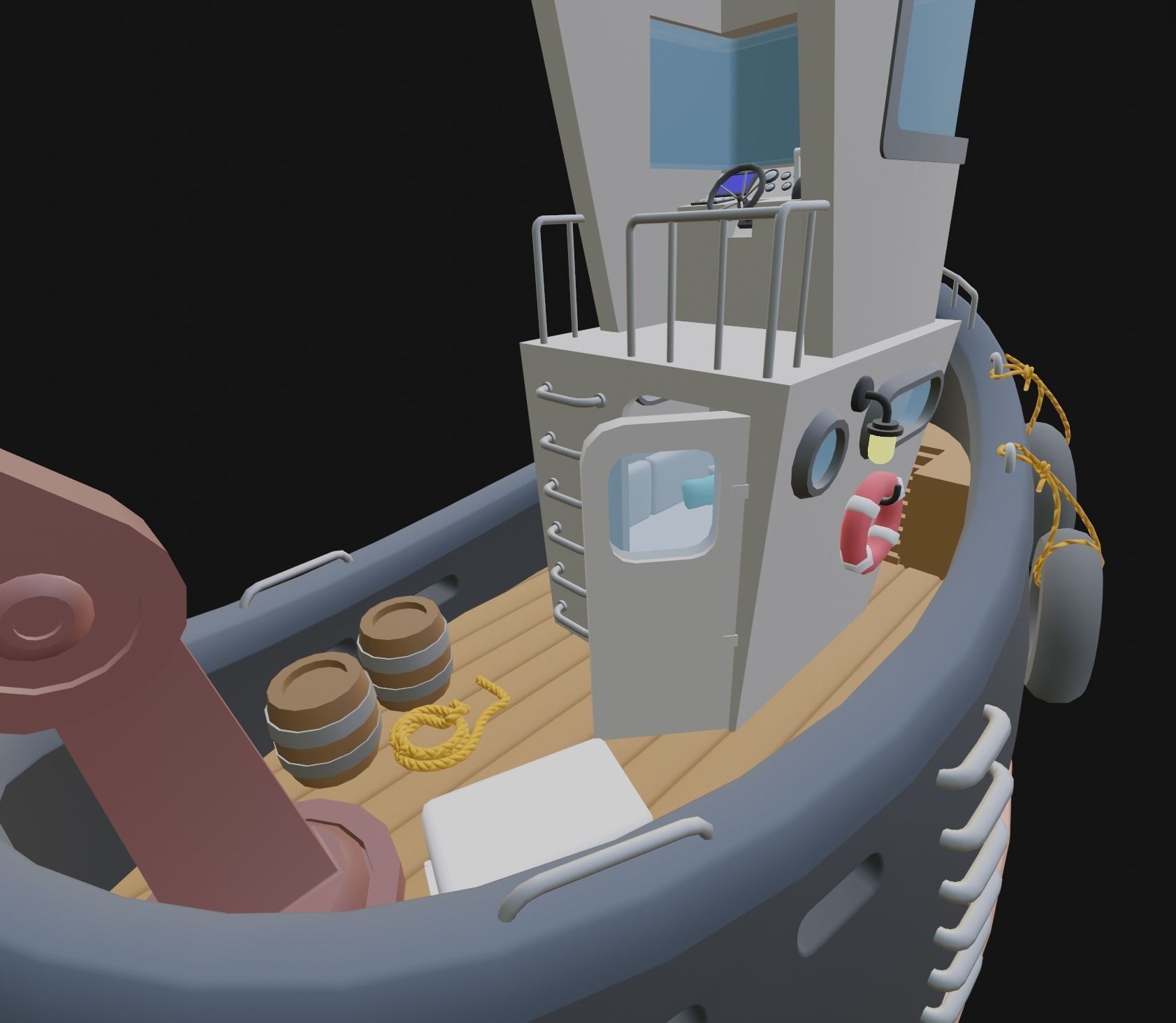 3D model stylized fishing boat VR / AR / low-poly | CGTrader