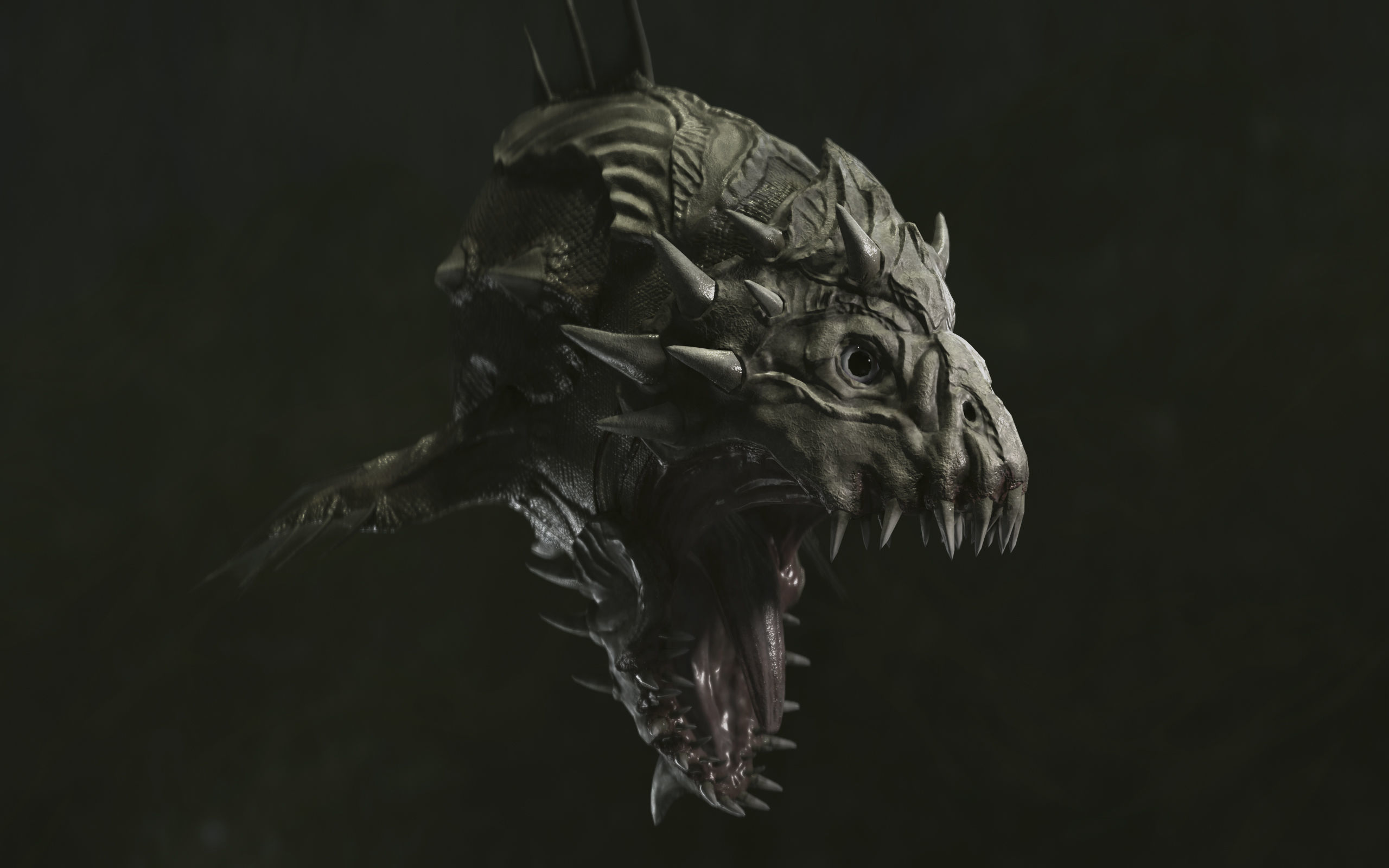 3D model Fish Monster VR / AR / low-poly | CGTrader