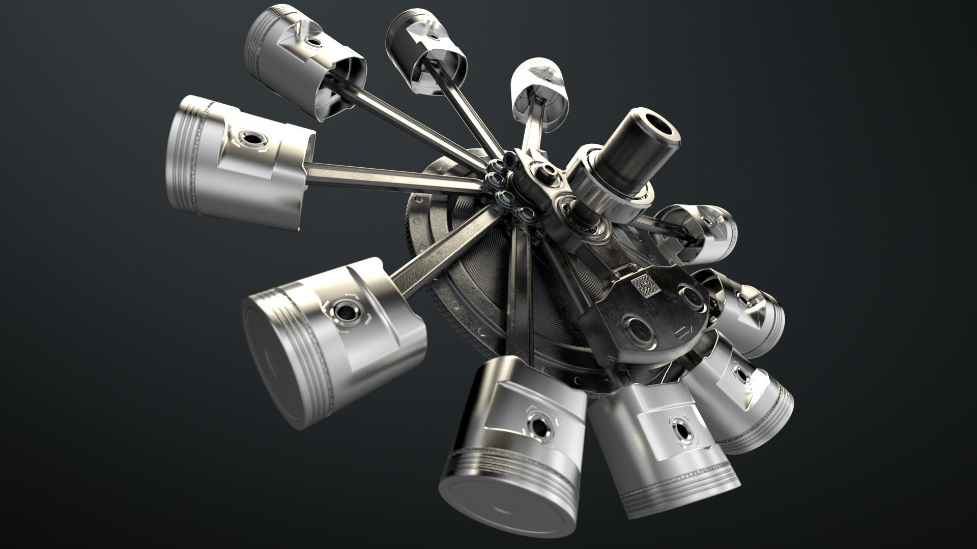 Aircraft Engine 3D model animated rigged | CGTrader