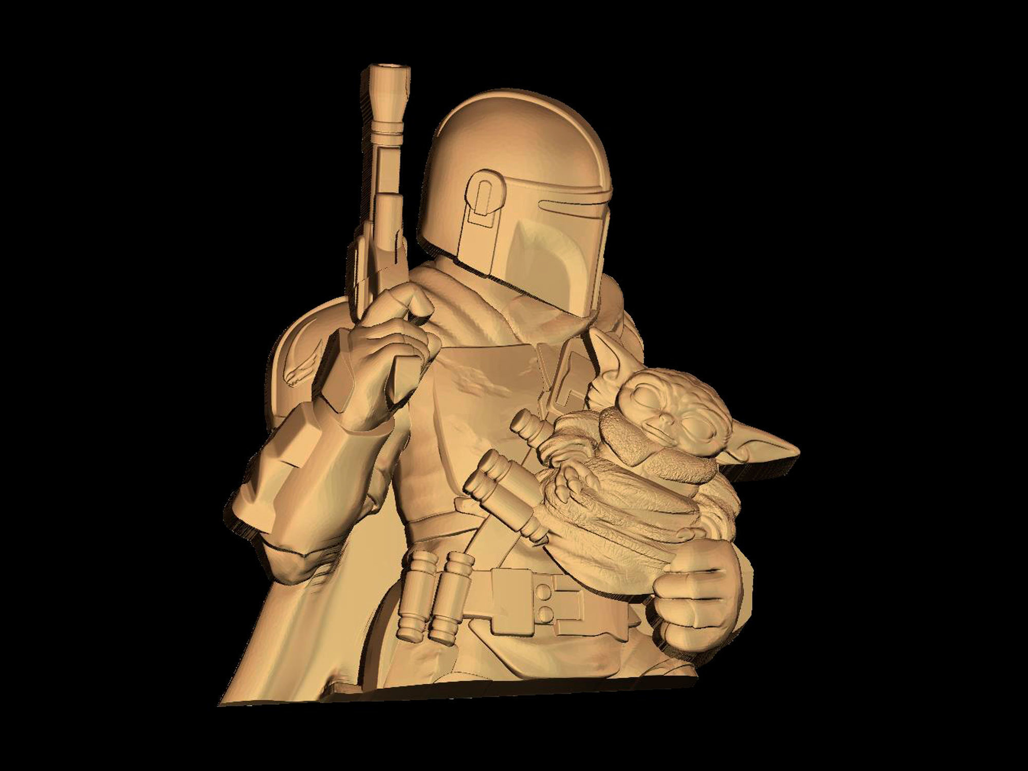 Mandalorian 3d model for cnc machines and 3d printers 3D model 3D ...