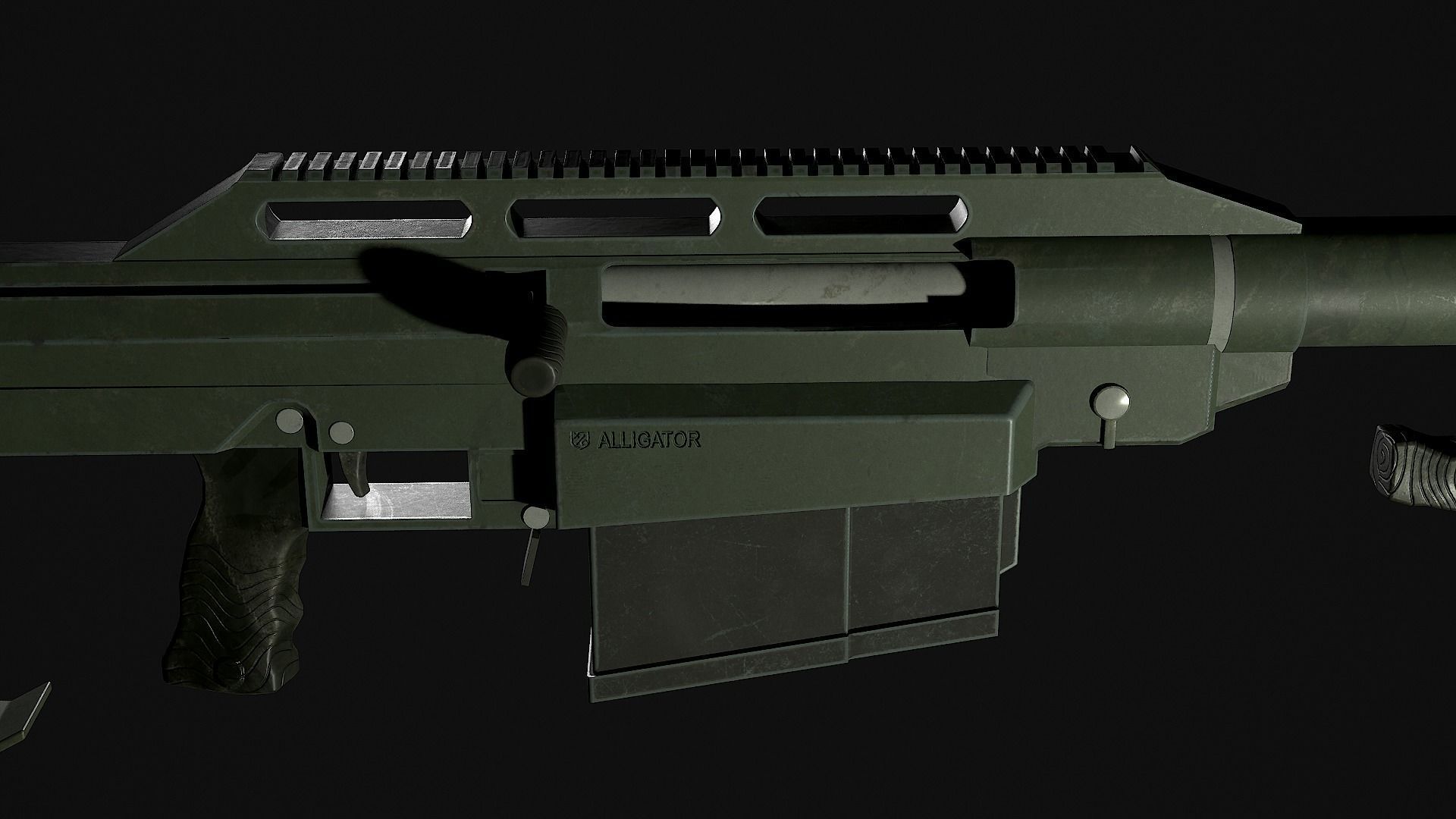 3D model Snipex Alligator Anti-Material Sniper Rifle VR / AR / low-poly ...