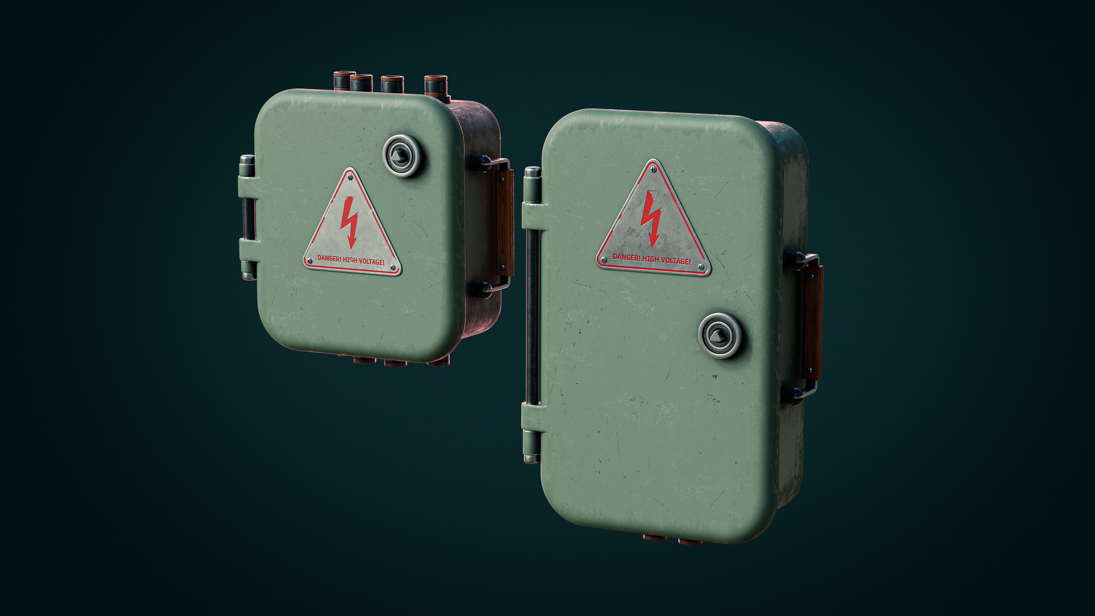 Closed electrical panel 3D model | CGTrader