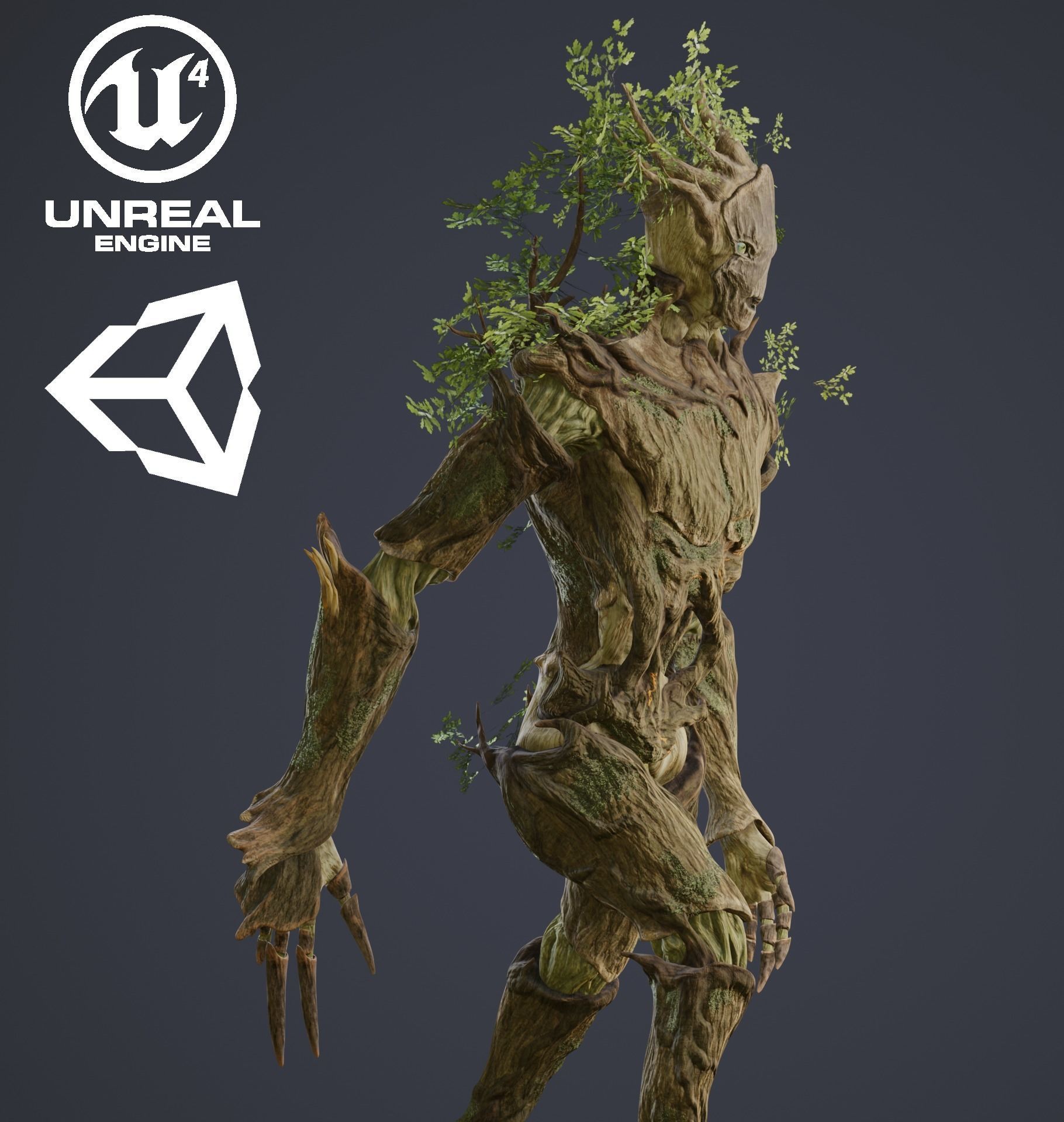 3D model Tree-monster VR / AR / low-poly | CGTrader
