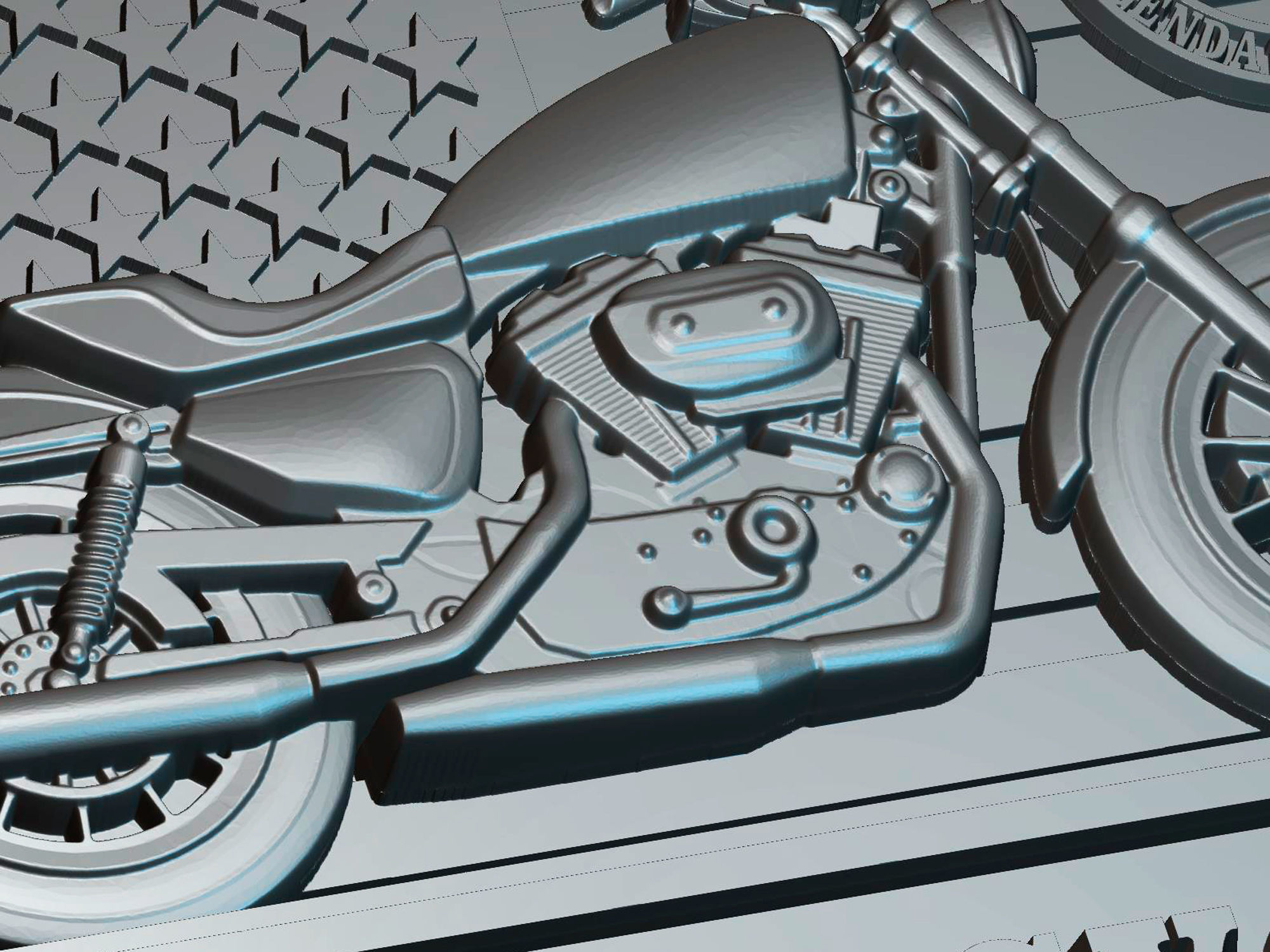 Motorcycle 3d model for cnc machines and 3d printers 3D model | CGTrader