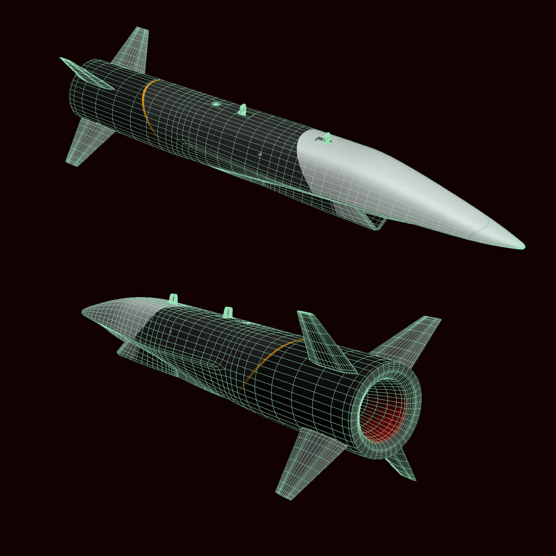 HyFly-2 Hypersonic Cruise Missile Concept 3D model animated | CGTrader