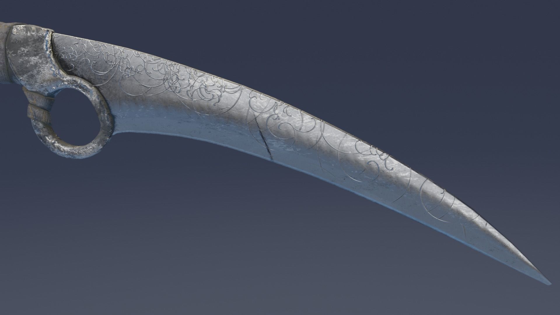 3D model The raven dagger PBR Low-poly Game ready VR / AR / low-poly ...