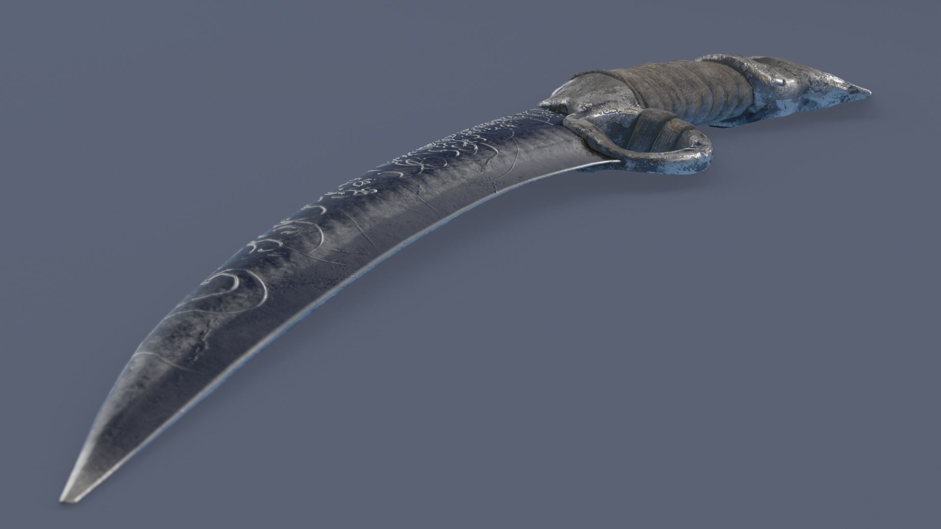 3D model The raven dagger PBR Low-poly Game ready VR / AR / low-poly ...