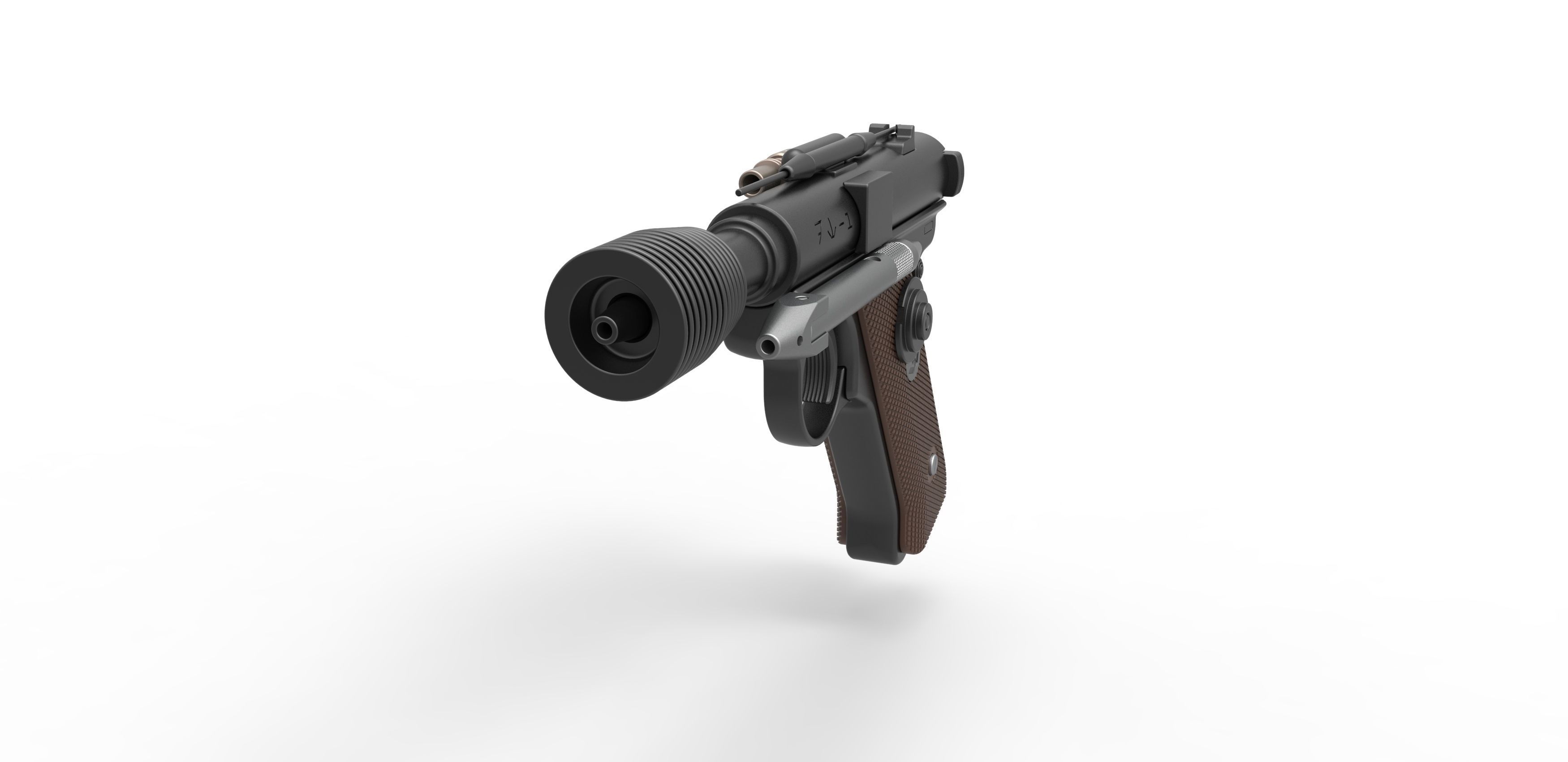 Heavy Blaster pistol DT-12 from Star Wars A New Hope 1977 3D model ...