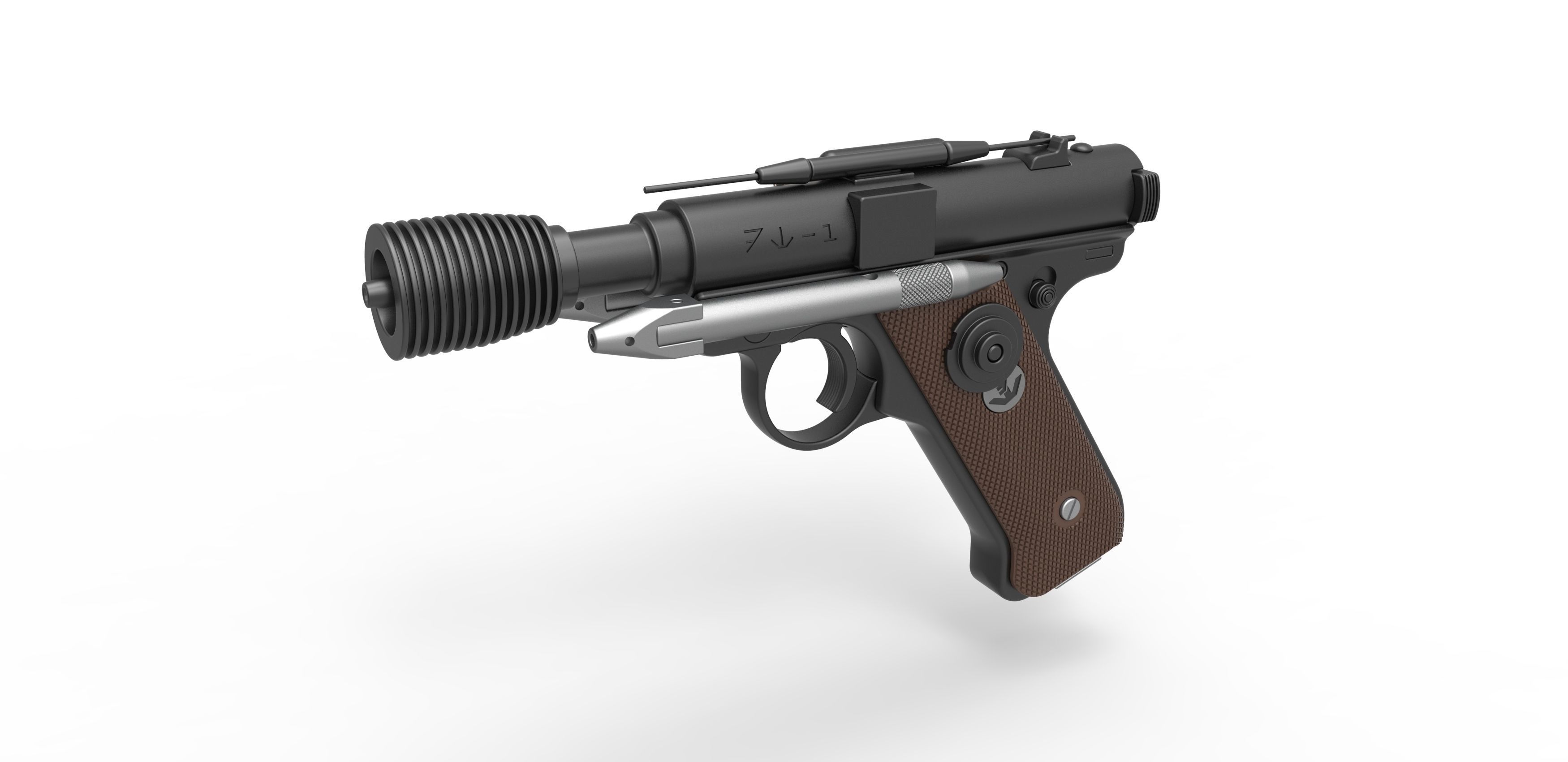 Heavy Blaster pistol DT-12 from Star Wars A New Hope 1977 3D model ...