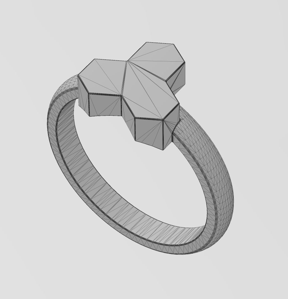 Triangular motif simple band US sizes 5to9 3D model 3D printable | CGTrader