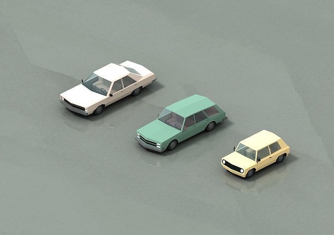 Stylized cartoon vehicle with interior free VR / AR / low-poly 3D model ...