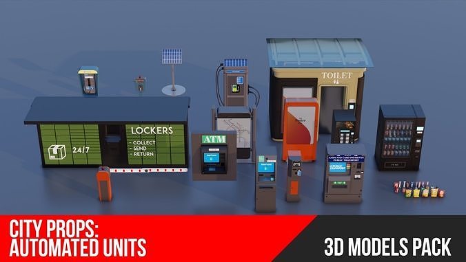 City Props Automated Units 3D model | CGTrader