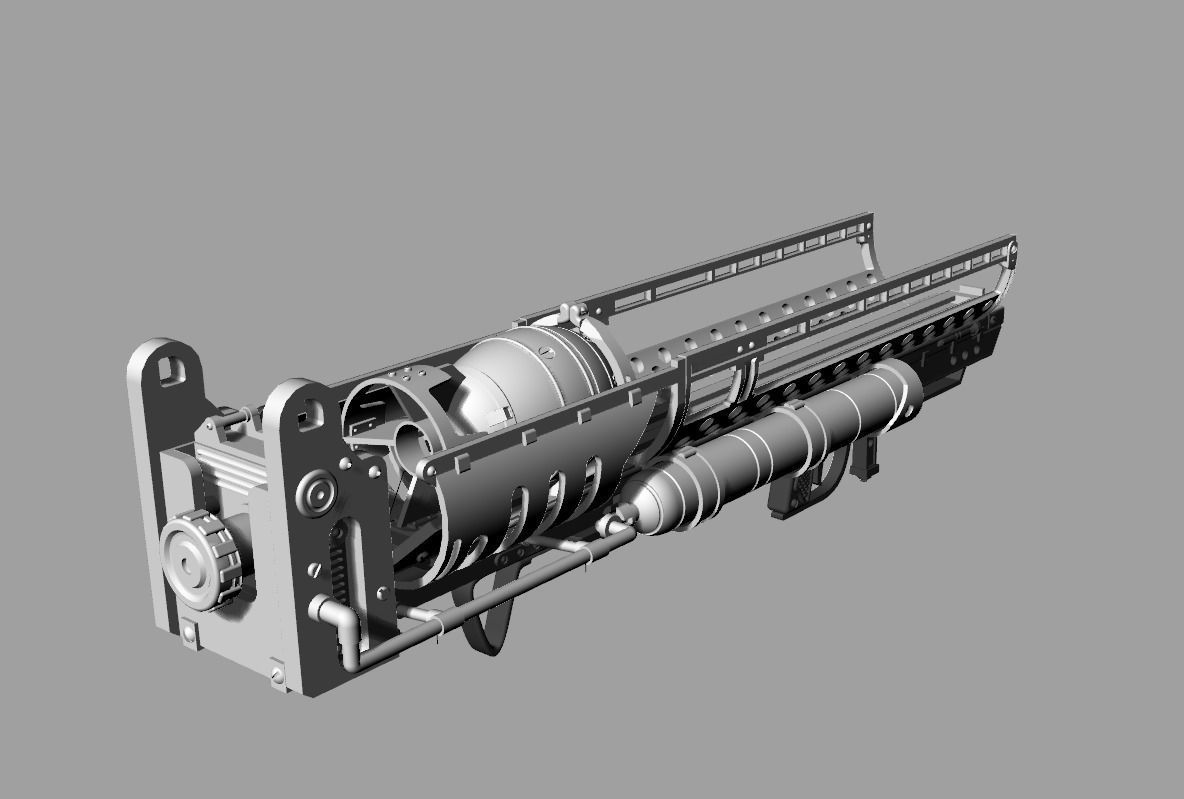 Fallout Fat Man Mini Nuke Launcher Prop Replica Scale Model 3D model 3D ...