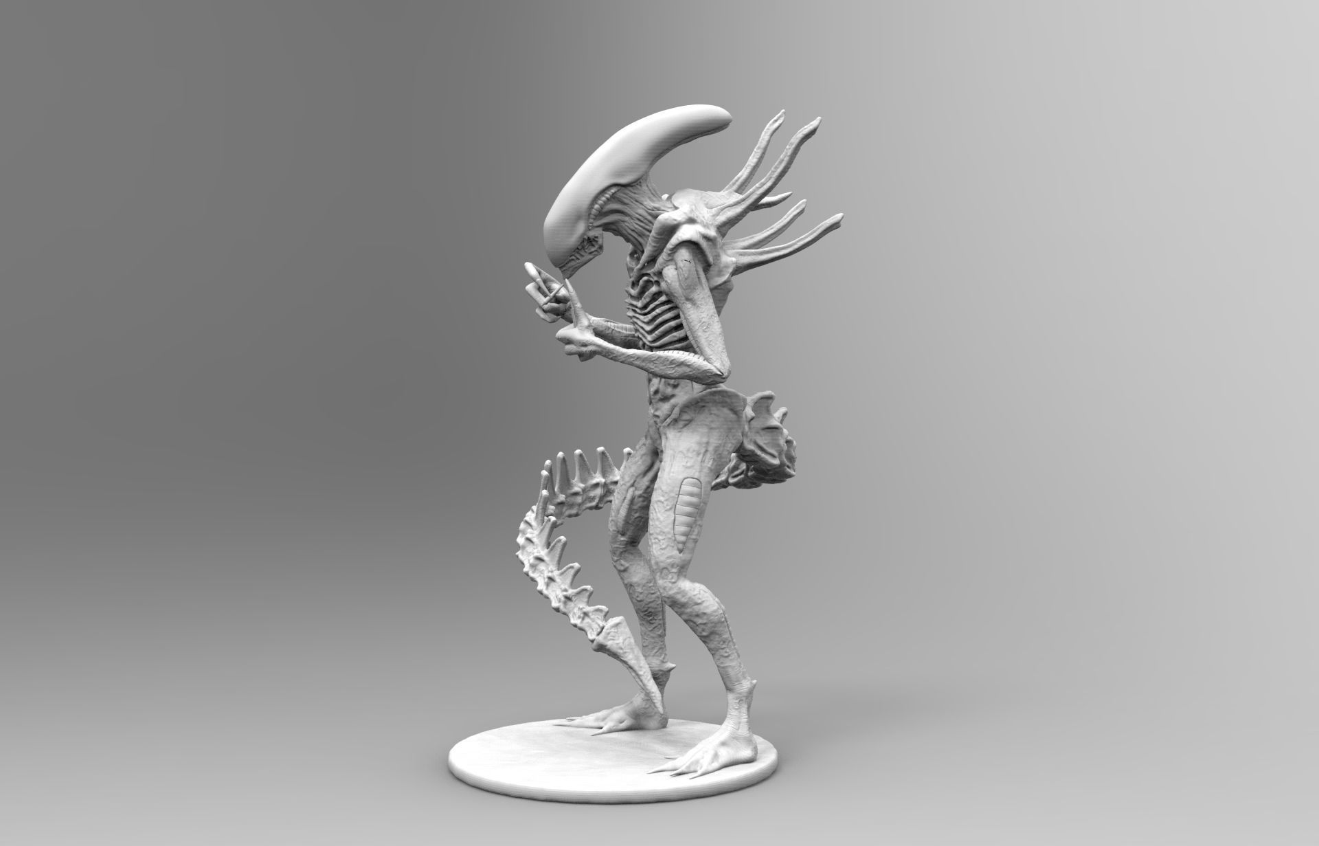 Alien Xenomorph Smoking Joint Tabaco Cigar 3D model 3D printable | CGTrader