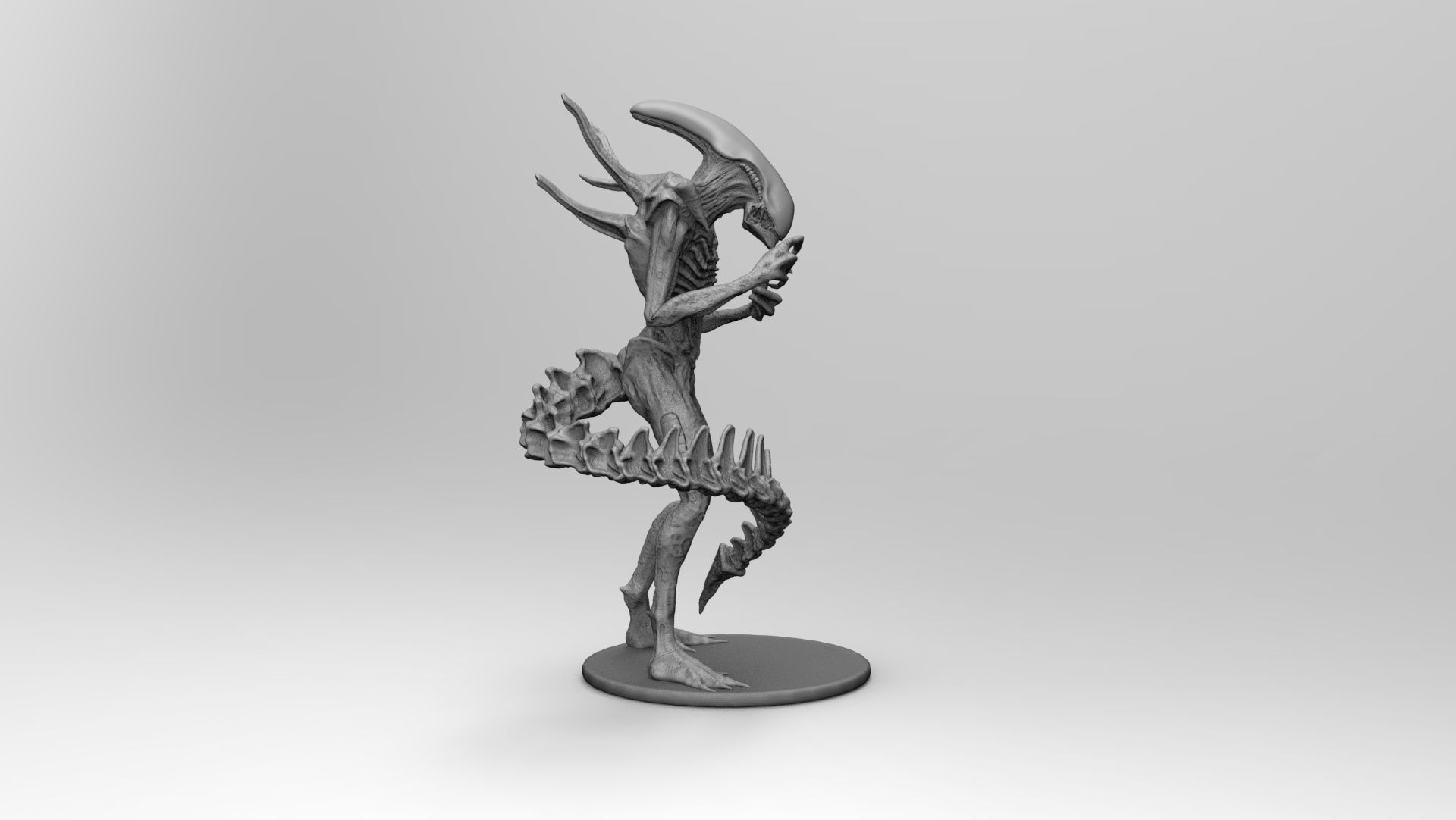 Alien Xenomorph Smoking Joint Tabaco Cigar 3D model 3D printable | CGTrader