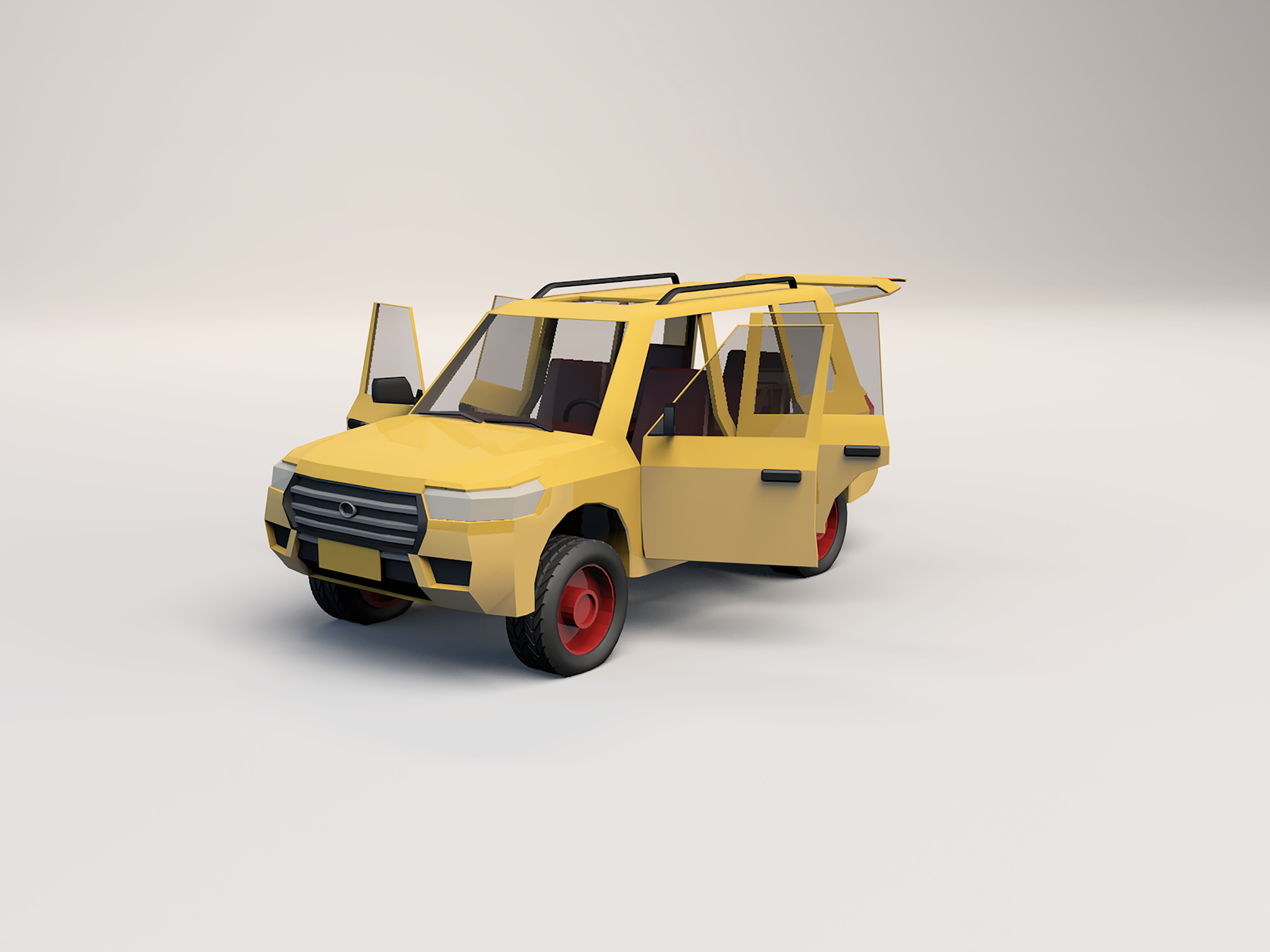 3D model Low poly off road suv VR / AR / low-poly | CGTrader