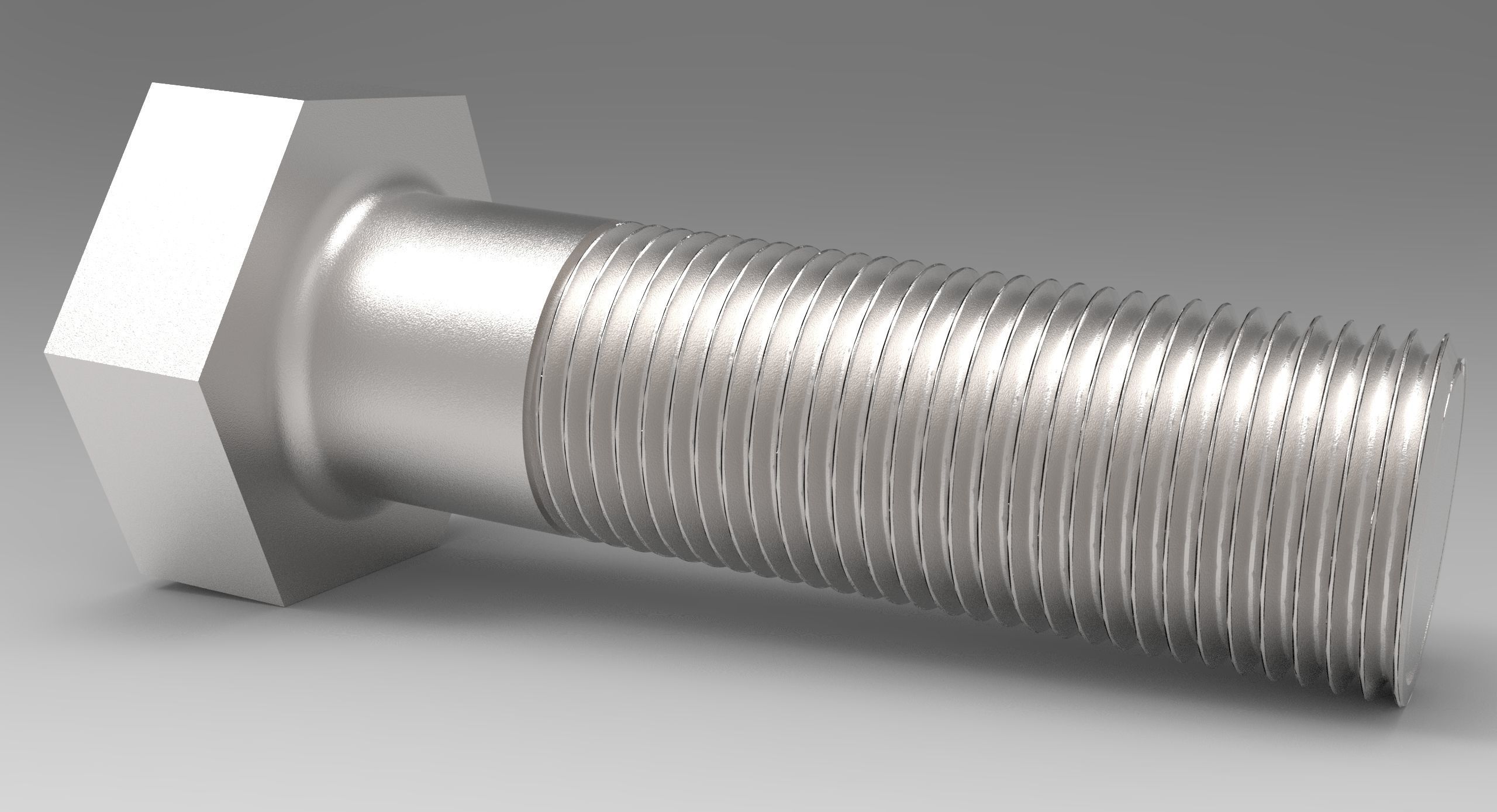 Hexagon Head Bolt - M12 - Mesh And FBX 3D model 3D printable | CGTrader