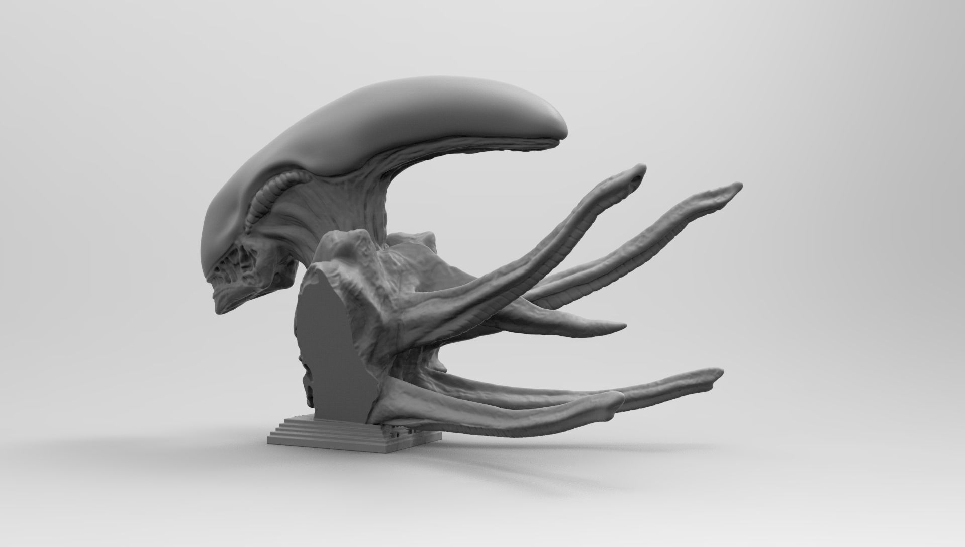 Scout Alien Xenomorph Bust 3D Printing model 3D model 3D printable ...