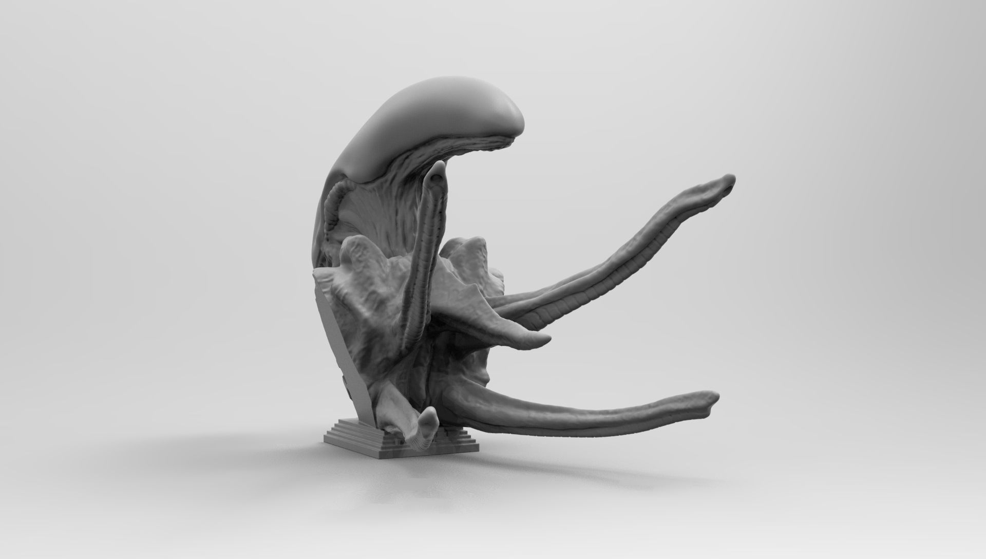 Scout Alien Xenomorph Bust 3D Printing model 3D model 3D printable ...