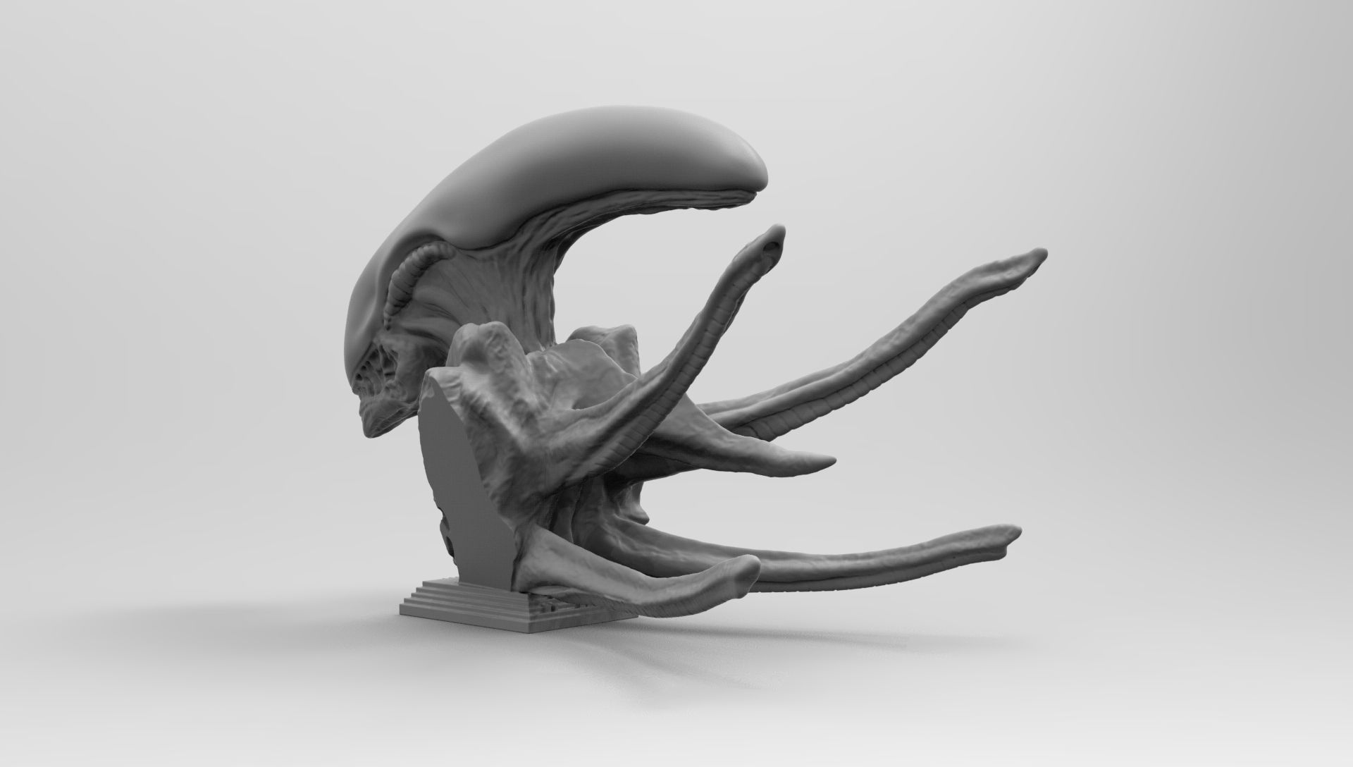 Scout Alien Xenomorph Bust 3D Printing model 3D model 3D printable ...