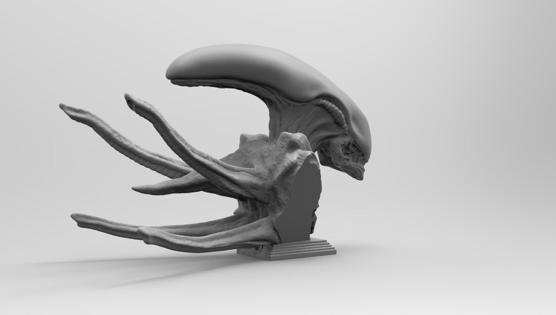 Scout Alien Xenomorph Bust 3D Printing model 3D model 3D printable ...