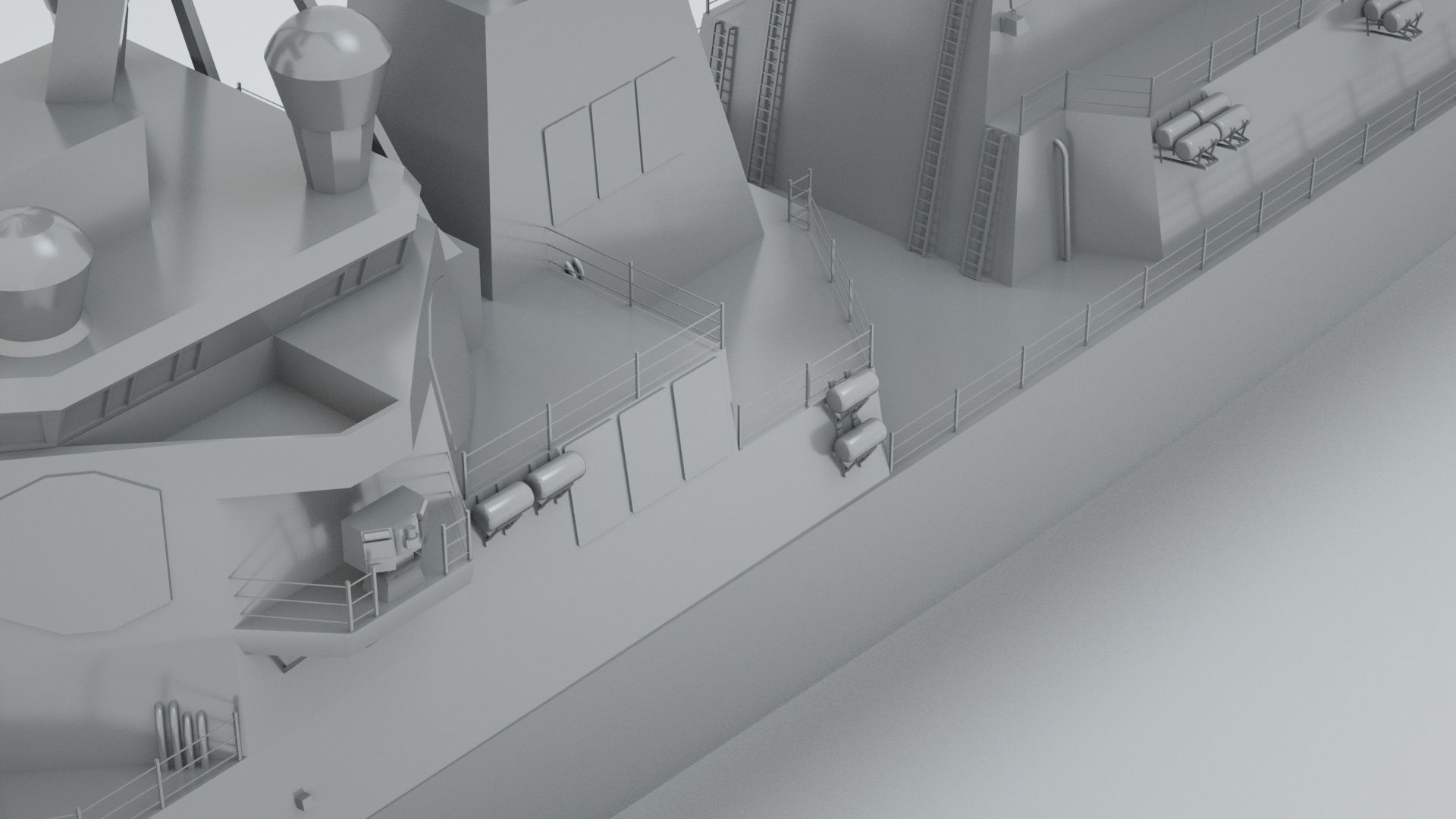 Arleigh Burke Class Destroyer 3D model rigged | CGTrader
