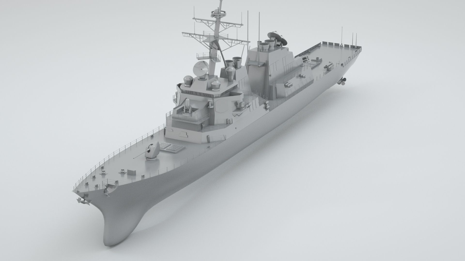 Arleigh Burke Class Destroyer 3D model rigged | CGTrader